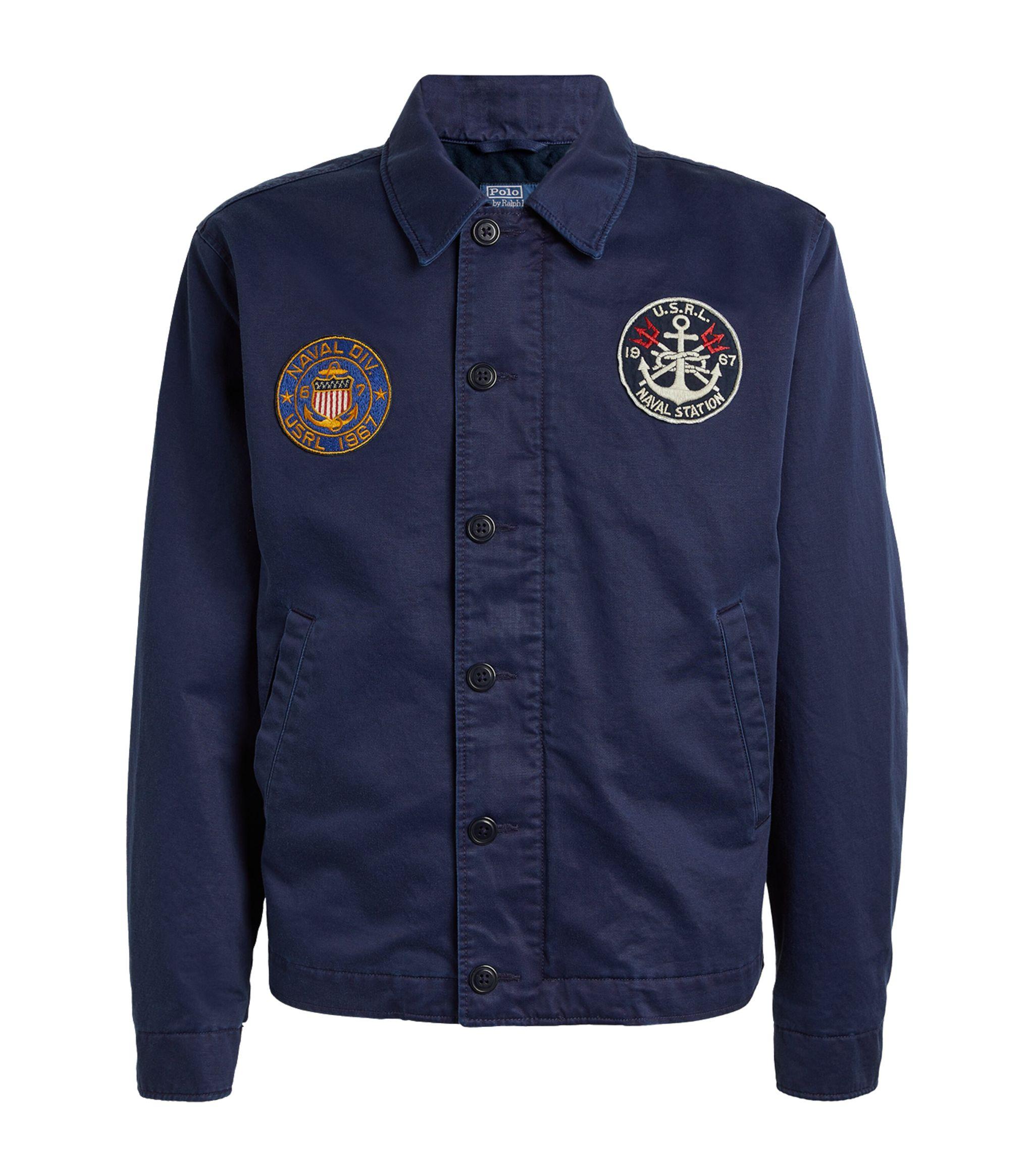 Polo Ralph Lauren Patch-detail Utility Jacket in Blue for Men | Lyst