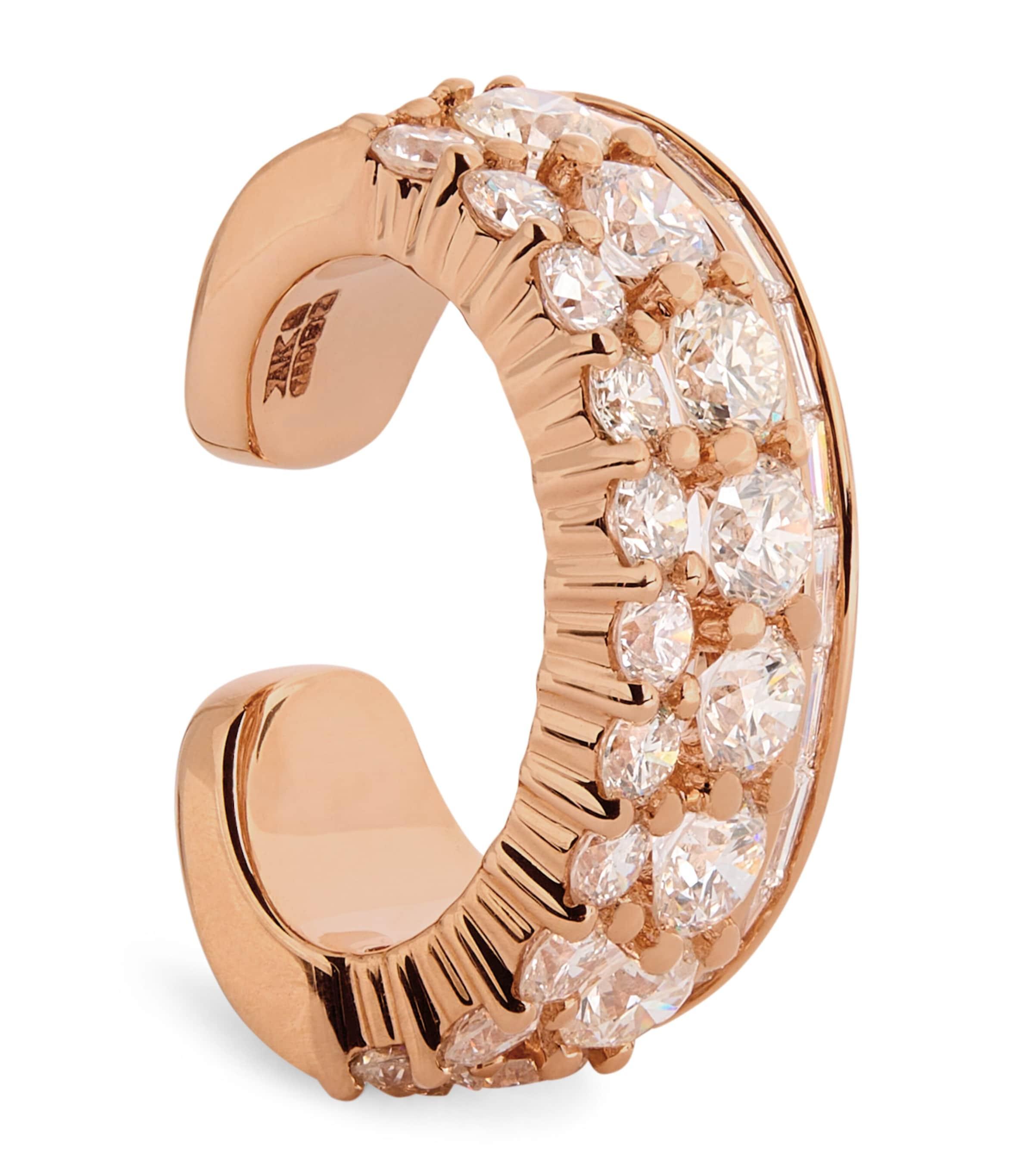 Anita Ko Rose And Diamond Lola Ear Cuff in Natural | Lyst