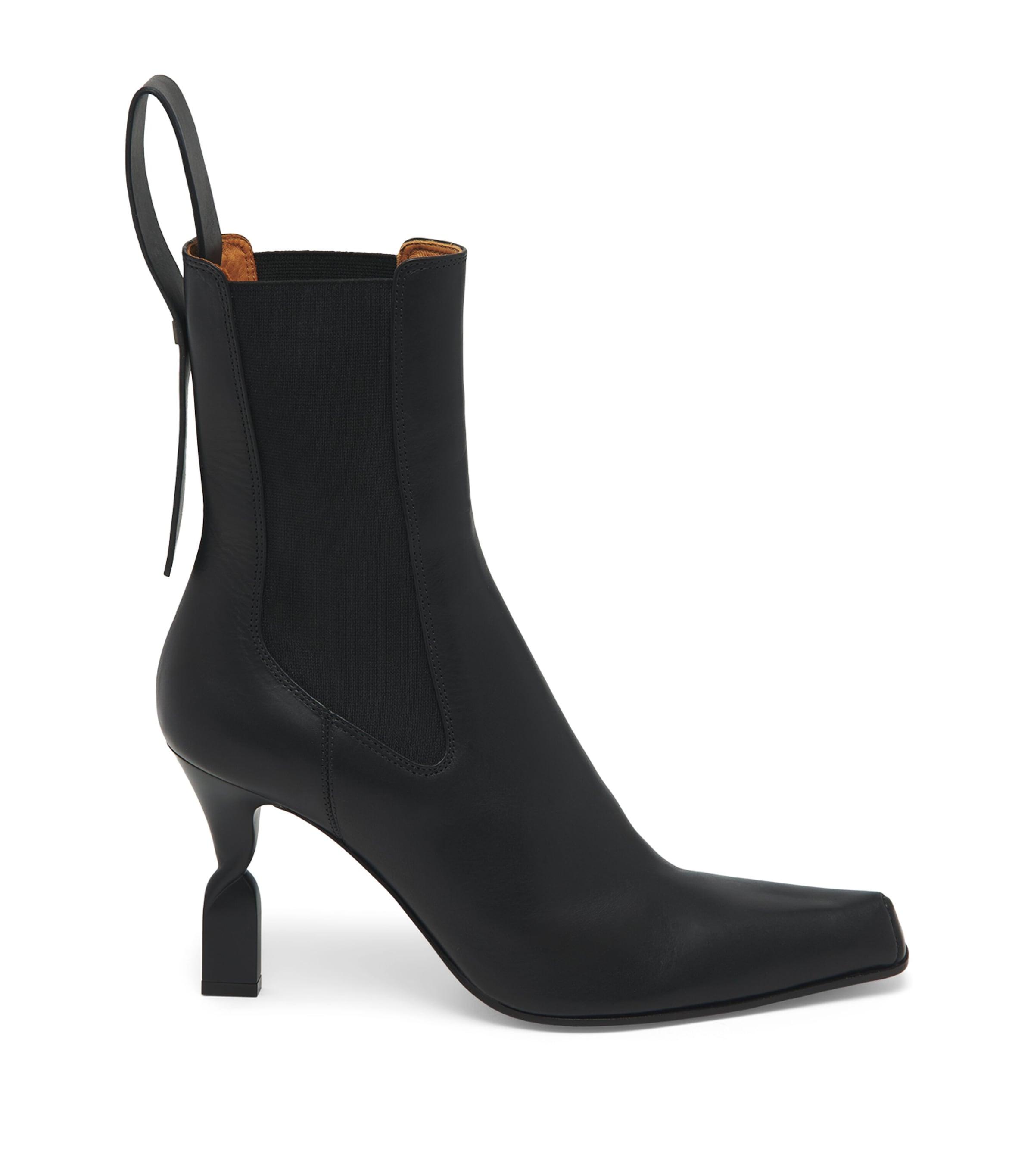 Alexander McQueen Leather Swivel Chelsea Boots 90 in Black | Lyst