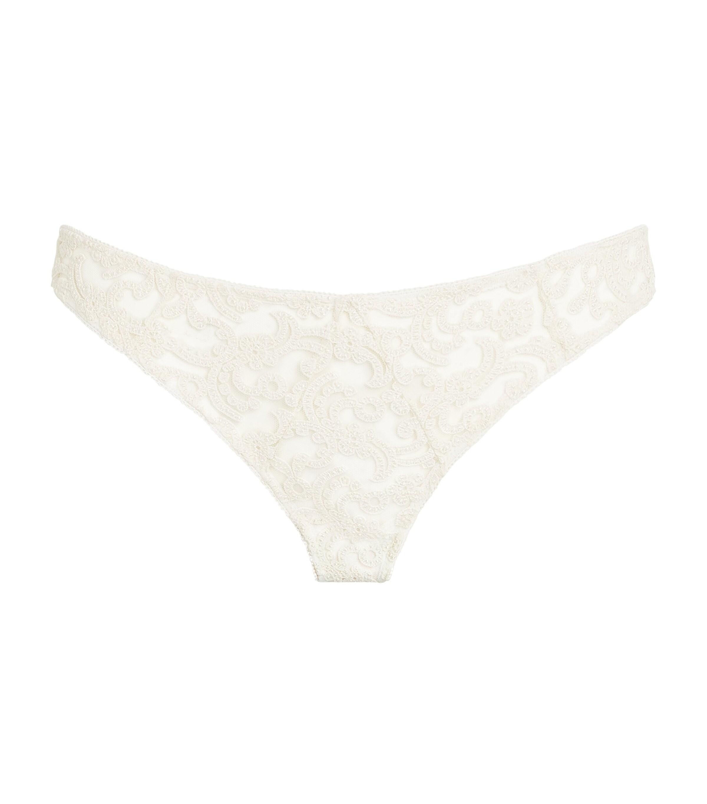 Kiki de Montparnasse Lace Corset-Back Lola Tanga in White | Lyst