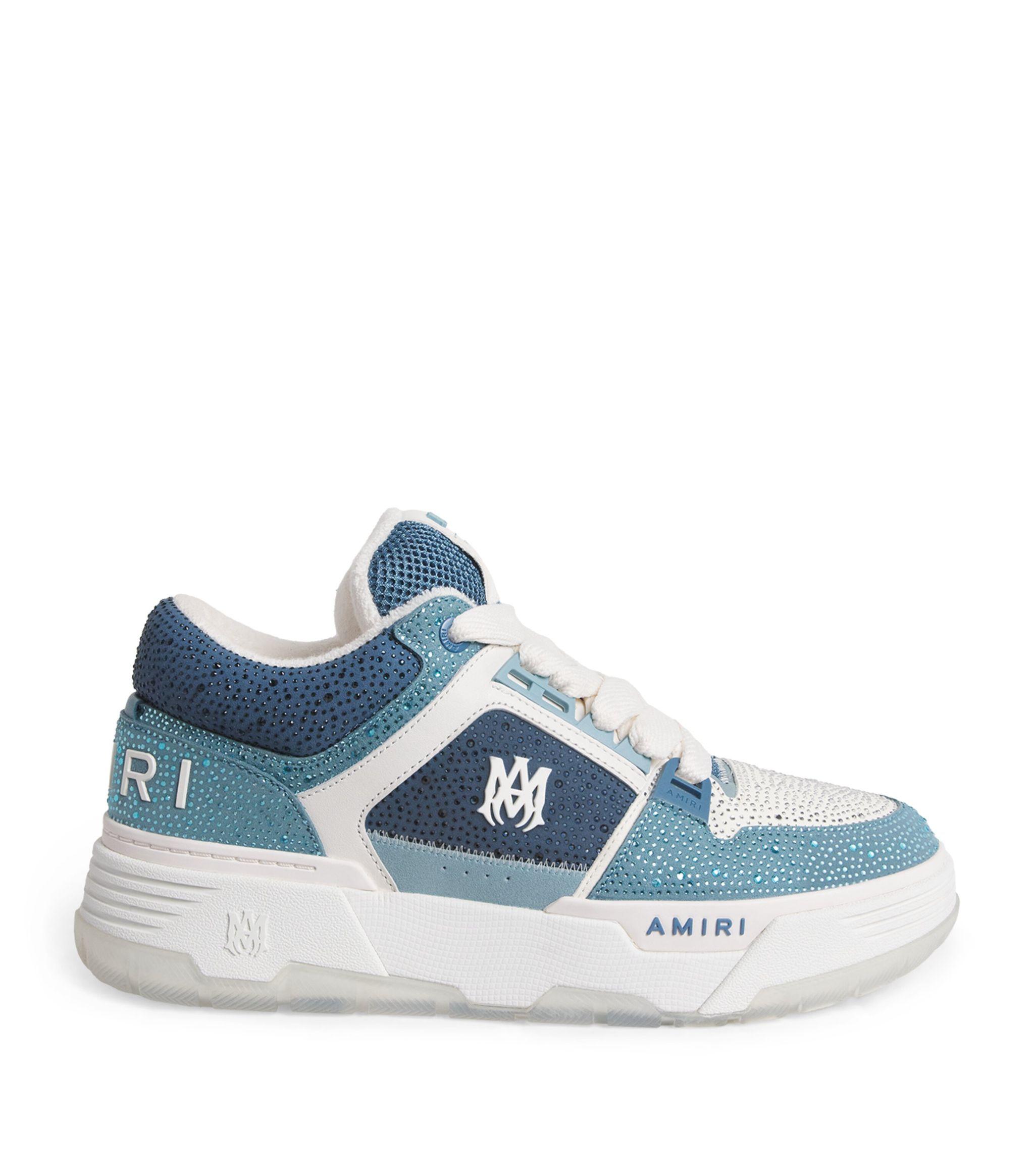 Amiri Crystal-Embellished Ma-1 Sneakers in Blue for Men | Lyst