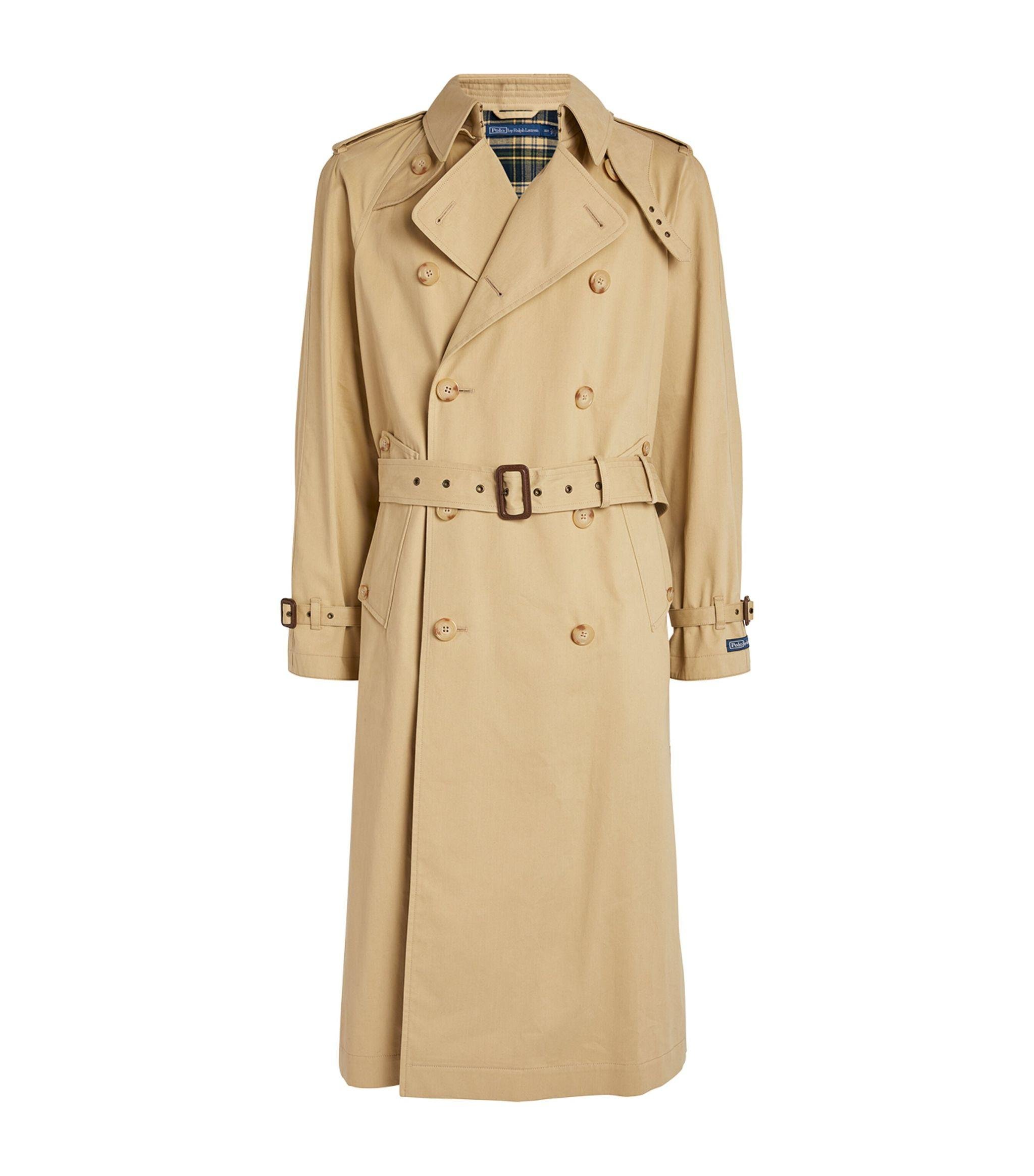 Polo Ralph Lauren Double-breasted Trench Coat in Natural for Men | Lyst