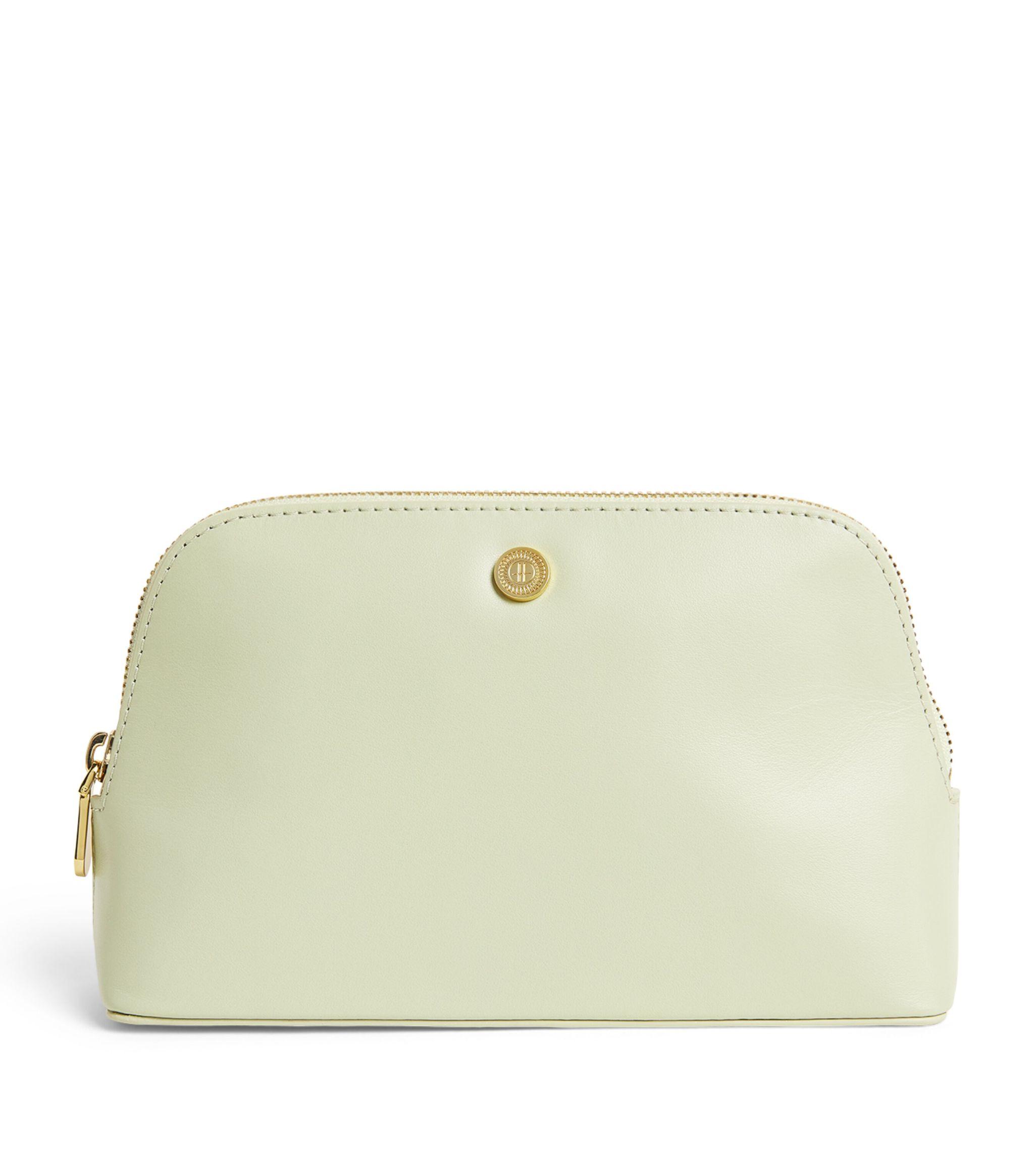 Harrods Small Leather Cosmetic Bag in Natural | Lyst