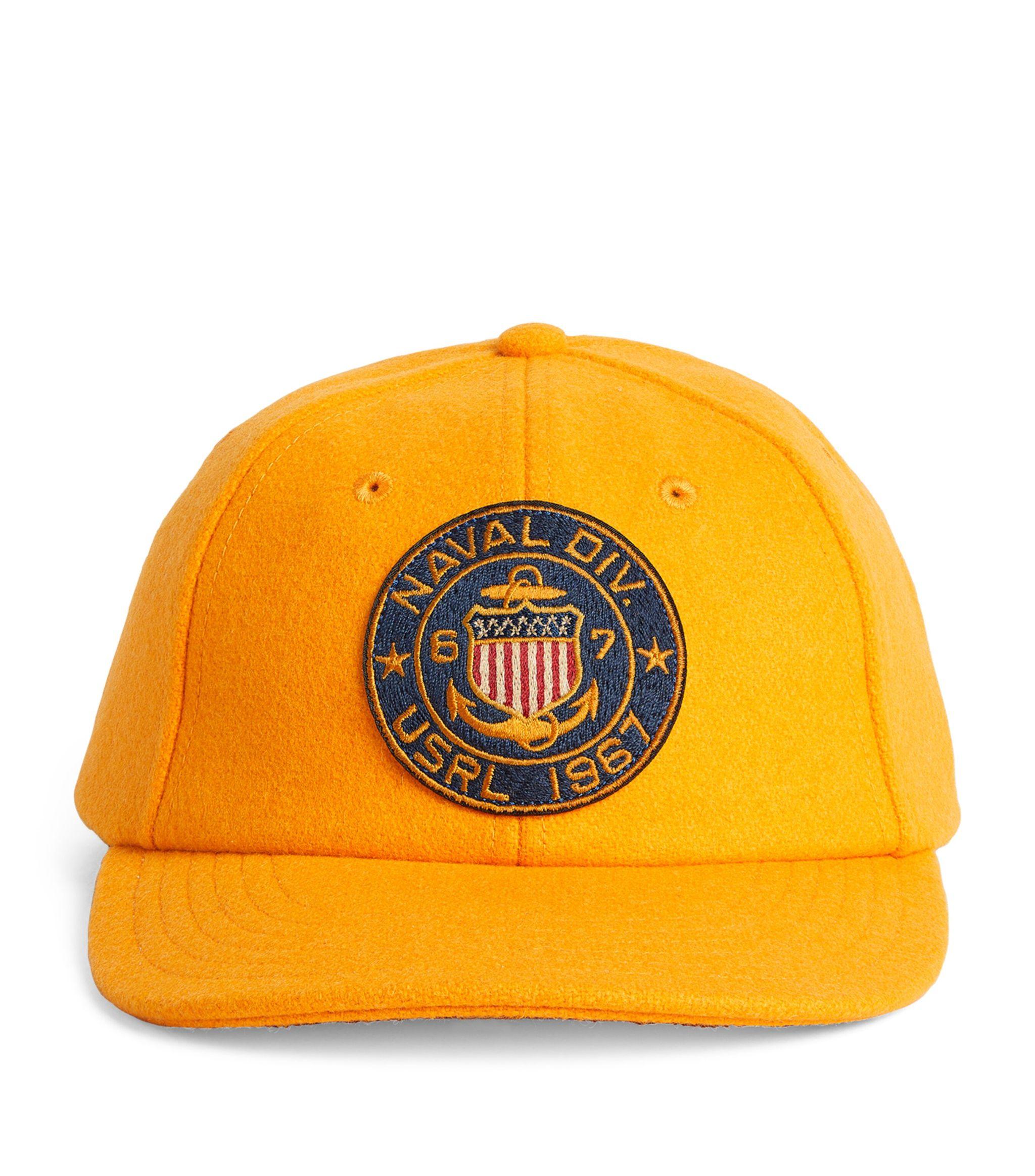 Polo Ralph Lauren Wool-blend Naval Cap in Yellow for Men | Lyst