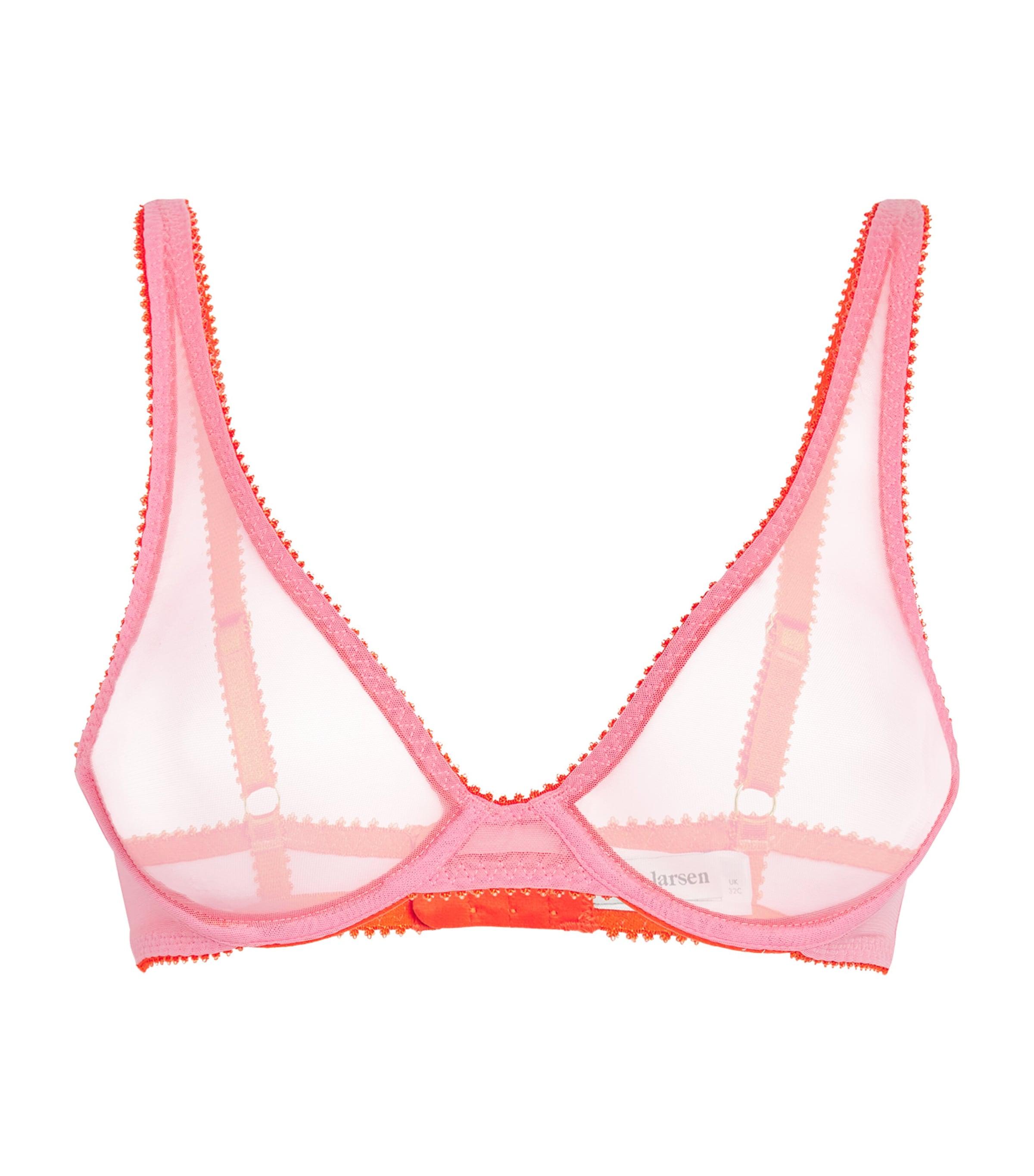Dora Larsen Elsie Tulle Plunge Bra in Pink | Lyst