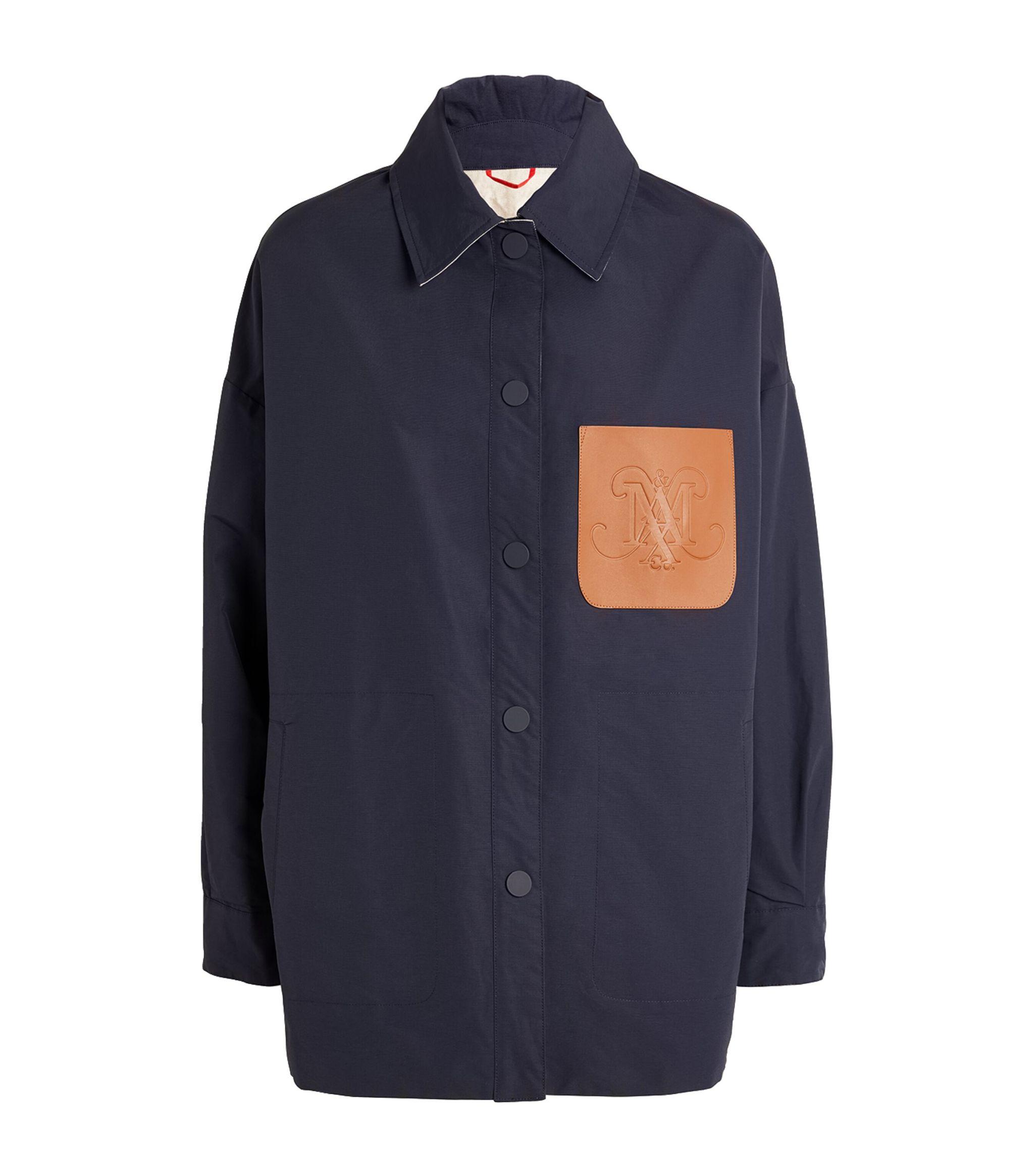 MAX&Co. Oversized Reversible Ripa Jacket in Blue | Lyst