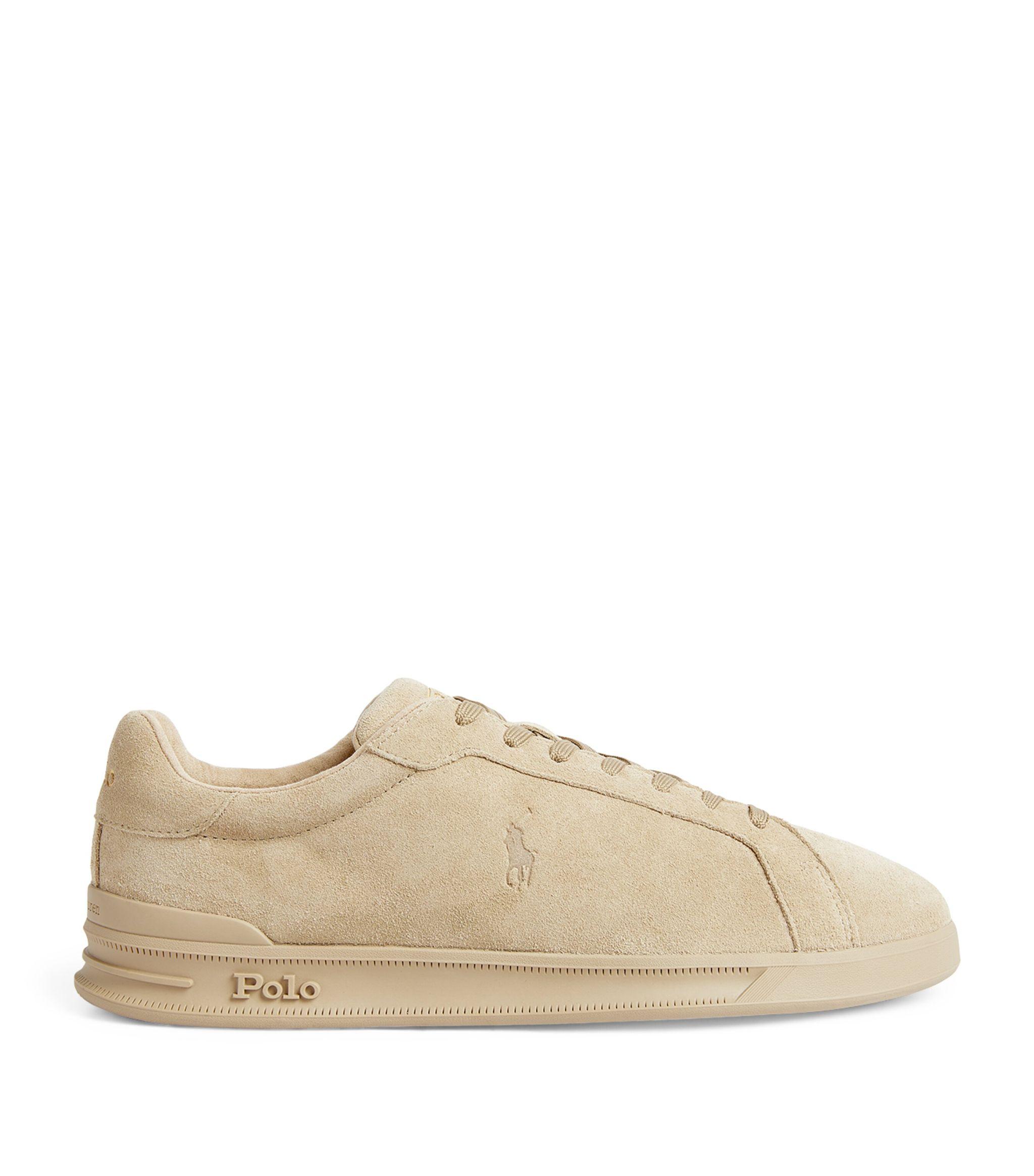 Polo Ralph Lauren Suede Heritage Court Ii Sneakers in Natural for Men ...