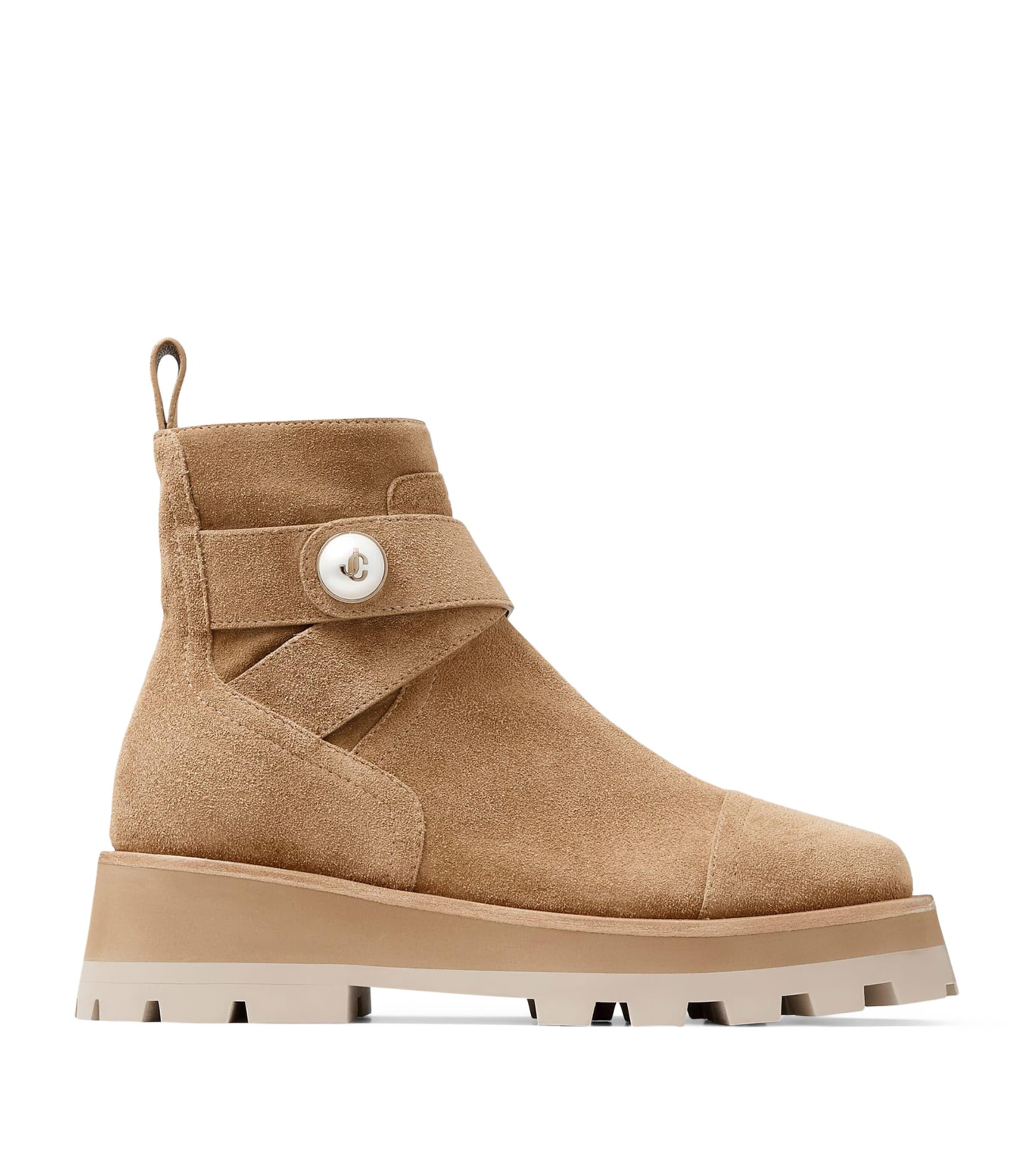 Jimmy Choo Meena Suede Ankle Boots in Brown | Lyst