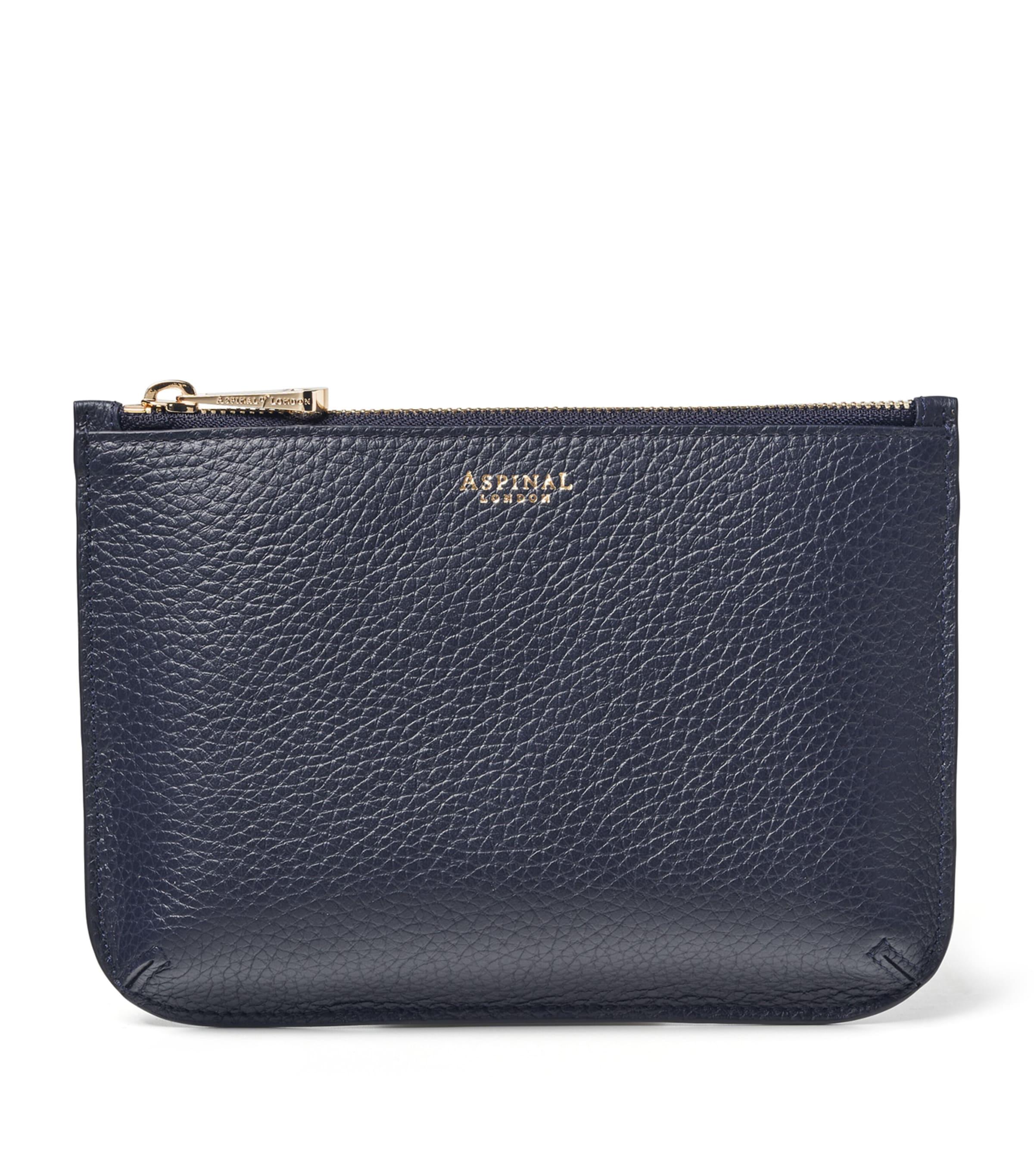 Aspinal of London Medium Leather Ella Pouch in Blue | Lyst