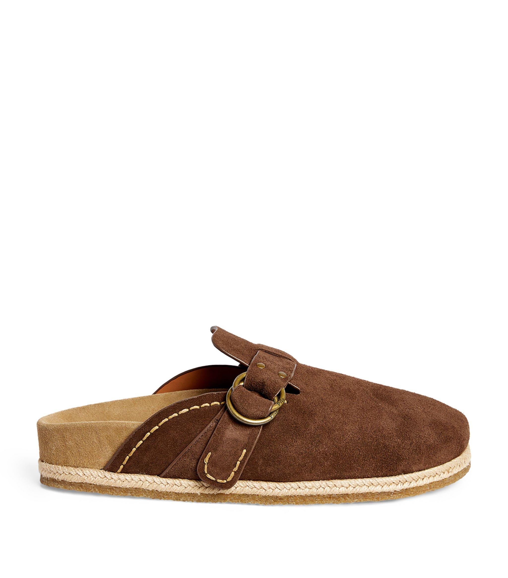 Polo Ralph Lauren Suede Turbach Clogs in Brown for Men | Lyst
