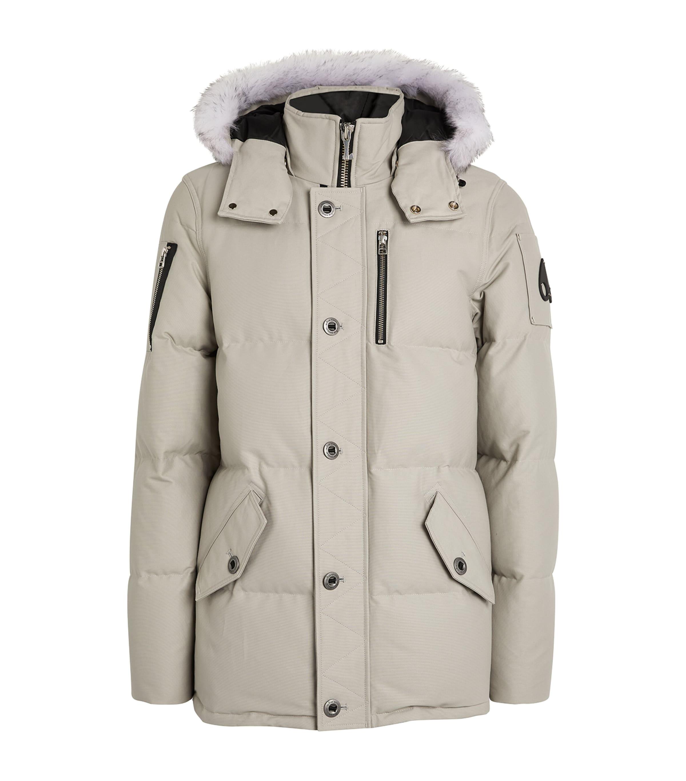 Moose Knuckles Shearling-Trim 3Q Jacket in Gray for Men | Lyst