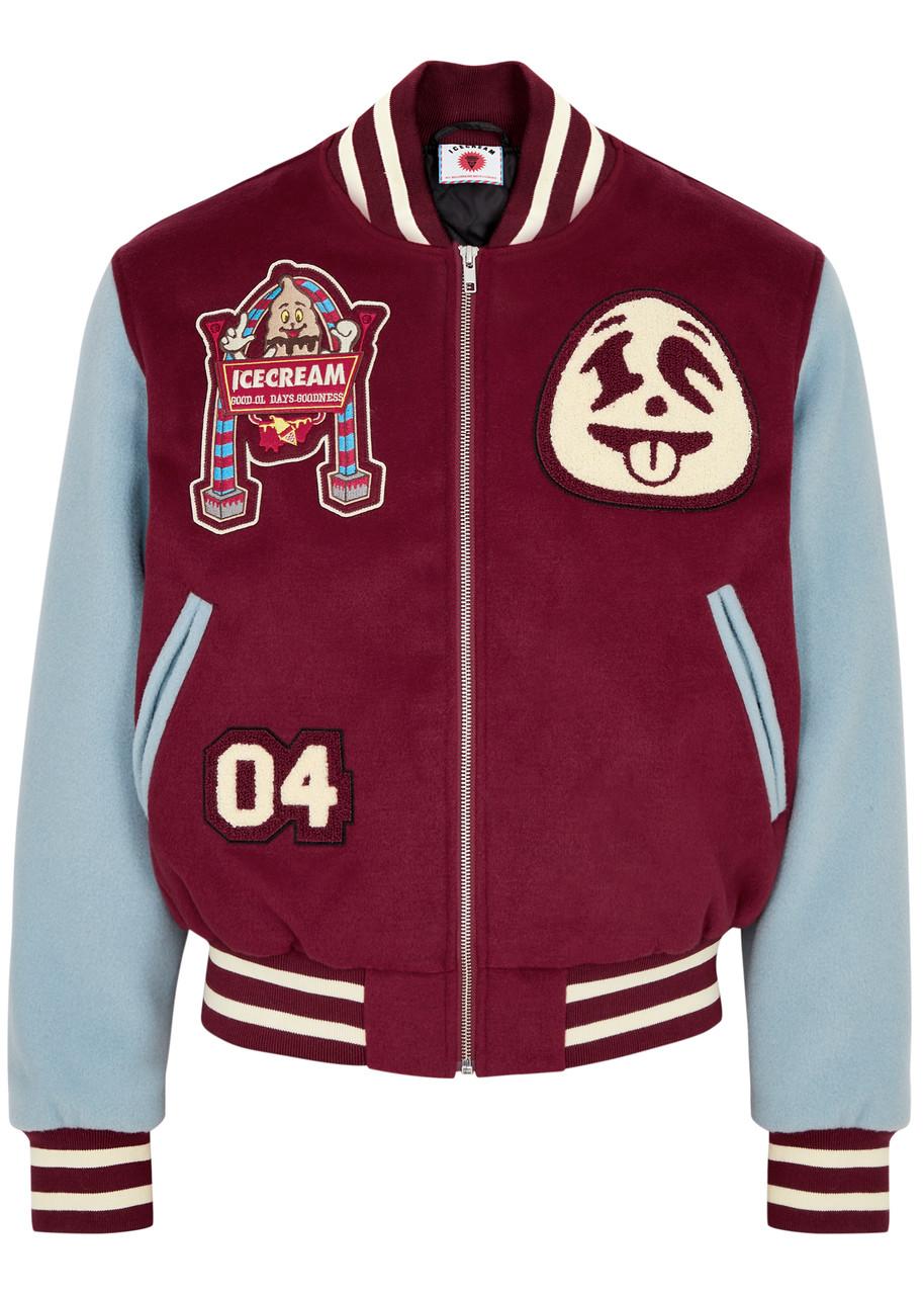 ICECREAM Diner Team Felt Varsity Jacket in Red for Men | Lyst
