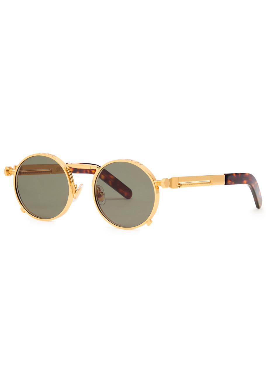 Jean Paul Gaultier Round-Frame Sunglasses in Metallic | Lyst UK
