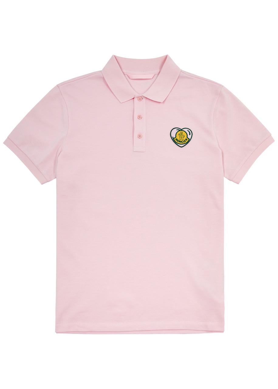 Pink moncler polo mens store
