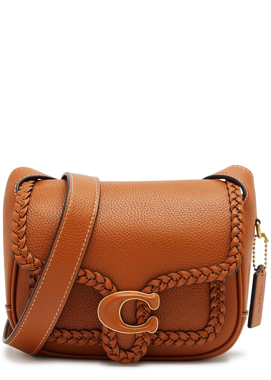 COACH Tabby Messenger 19 Leather Cross Body Bag in Brown | Lyst