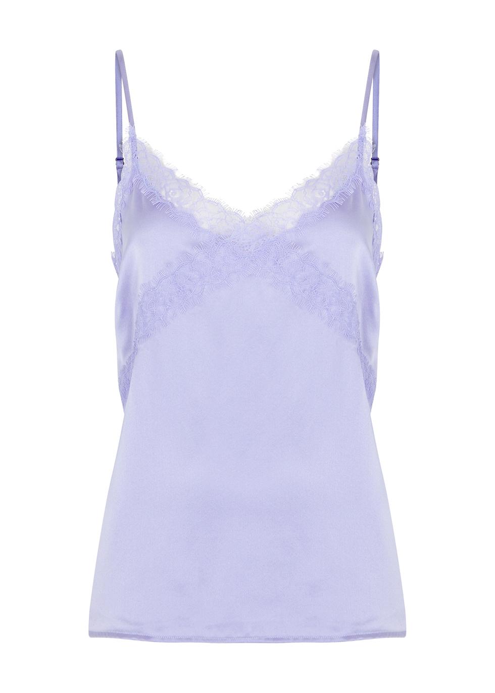 Paige Gwen Silk Satin Camisole Top In Purple Lyst