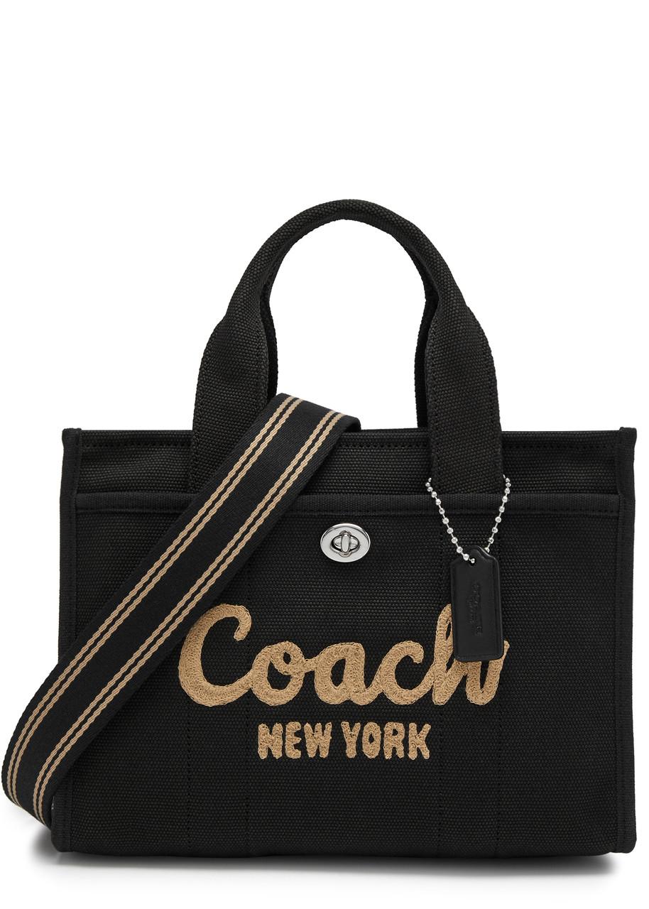 COACH Cargo 26 Logo-embroidered Canvas Tote in Black | Lyst