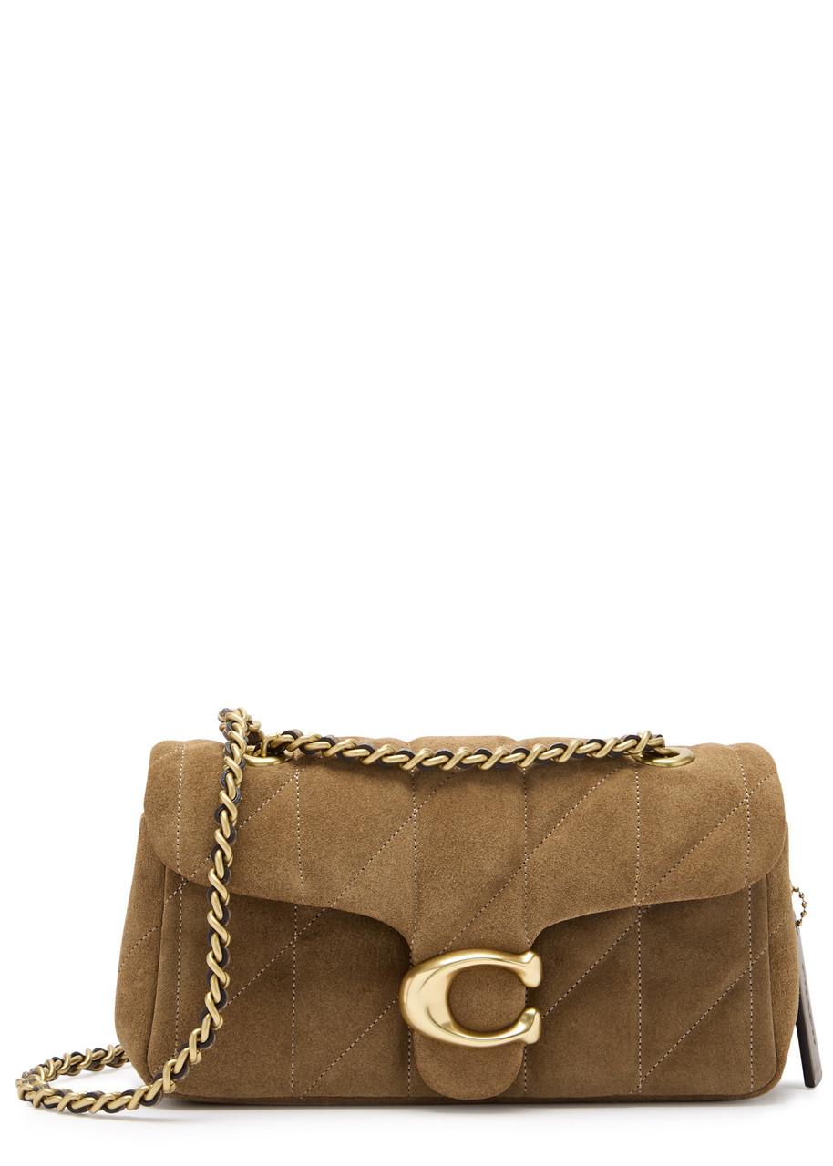 COACH Tabby 20 Quilted Suede Shoulder Bag in Brown | Lyst