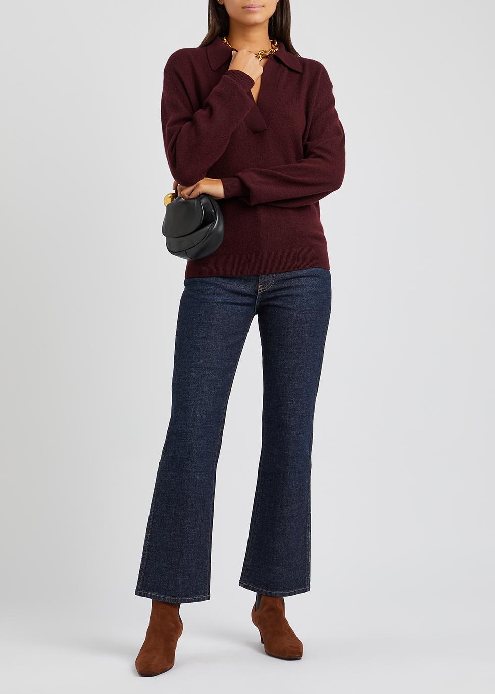 Khaite Vivian Dark Blue Bootcut Jeans | Lyst Khaite Vivian Dark Blue Bootcut Jeans | Lyst