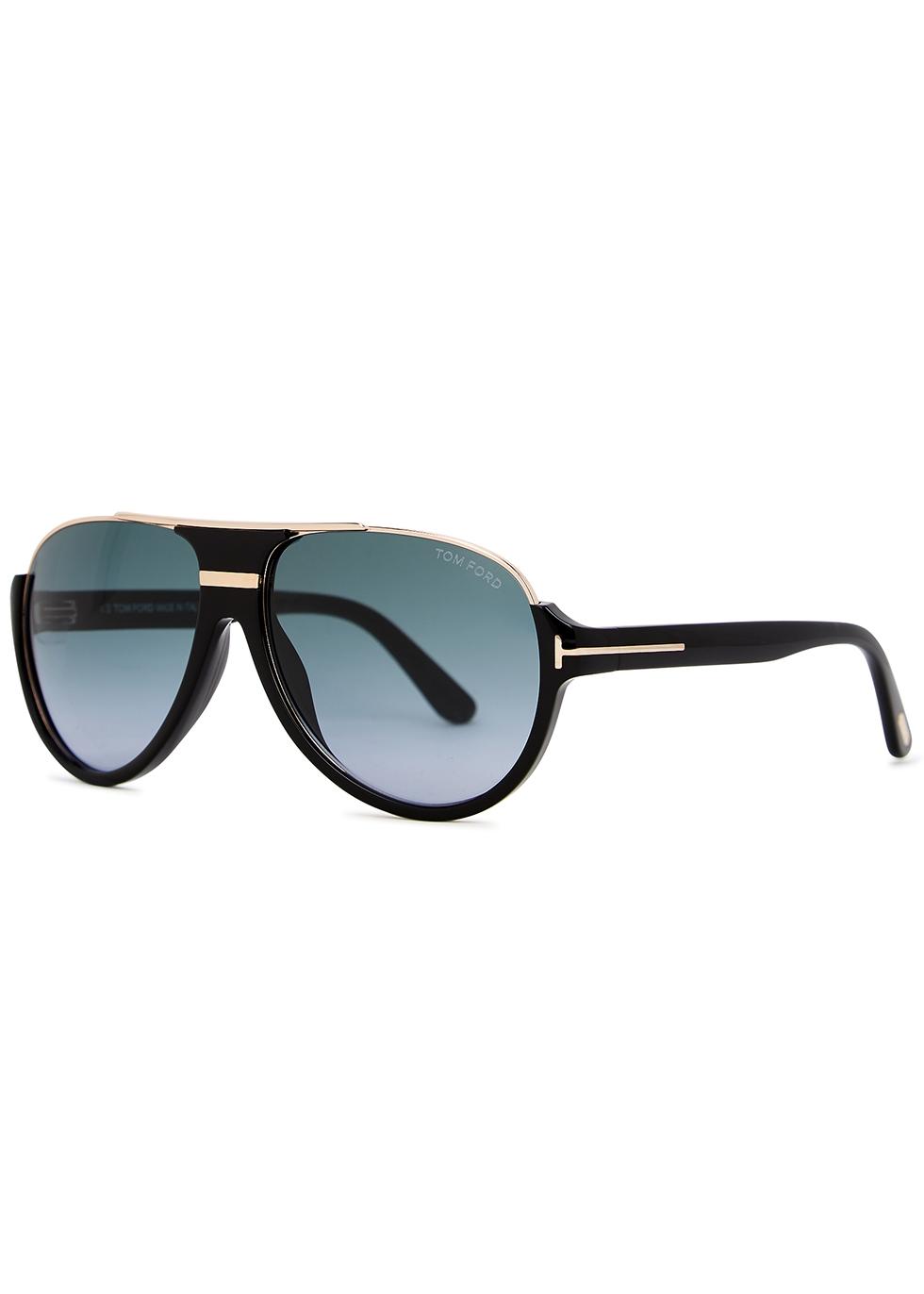 Tom Ford Dimitry Black Aviator Style Sunglasses For Men Lyst Uk