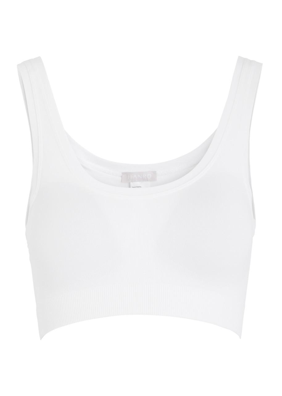 Hanro Touch Feeling Padded Bra Top in White | Lyst UK