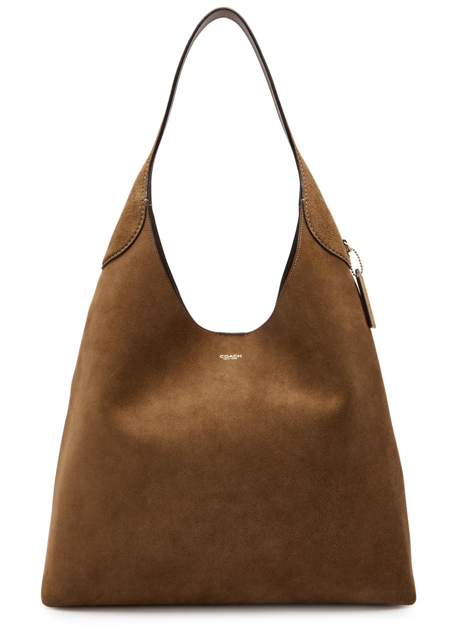 COACH Brooklyn 39 Suede Shoulder Bag in Brown | Lyst