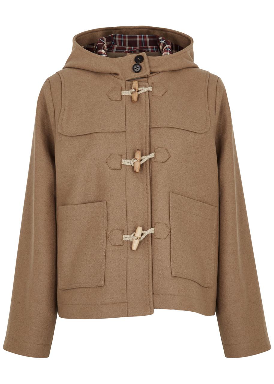 Skall Studio Rowan Hooded Wool Jacket in Brown | Lyst