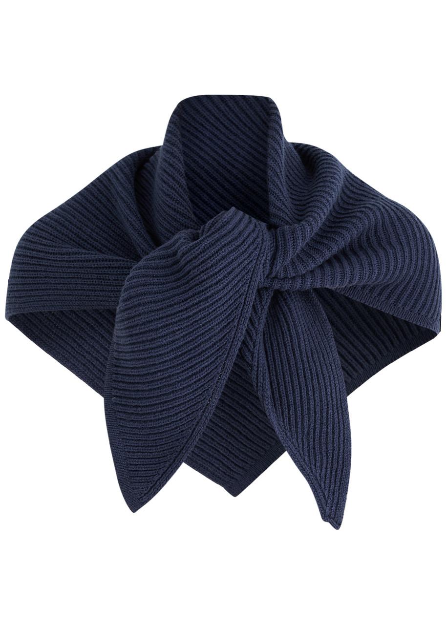 Inverni Ribbed Cashmere Shawl in Blue | Lyst UK