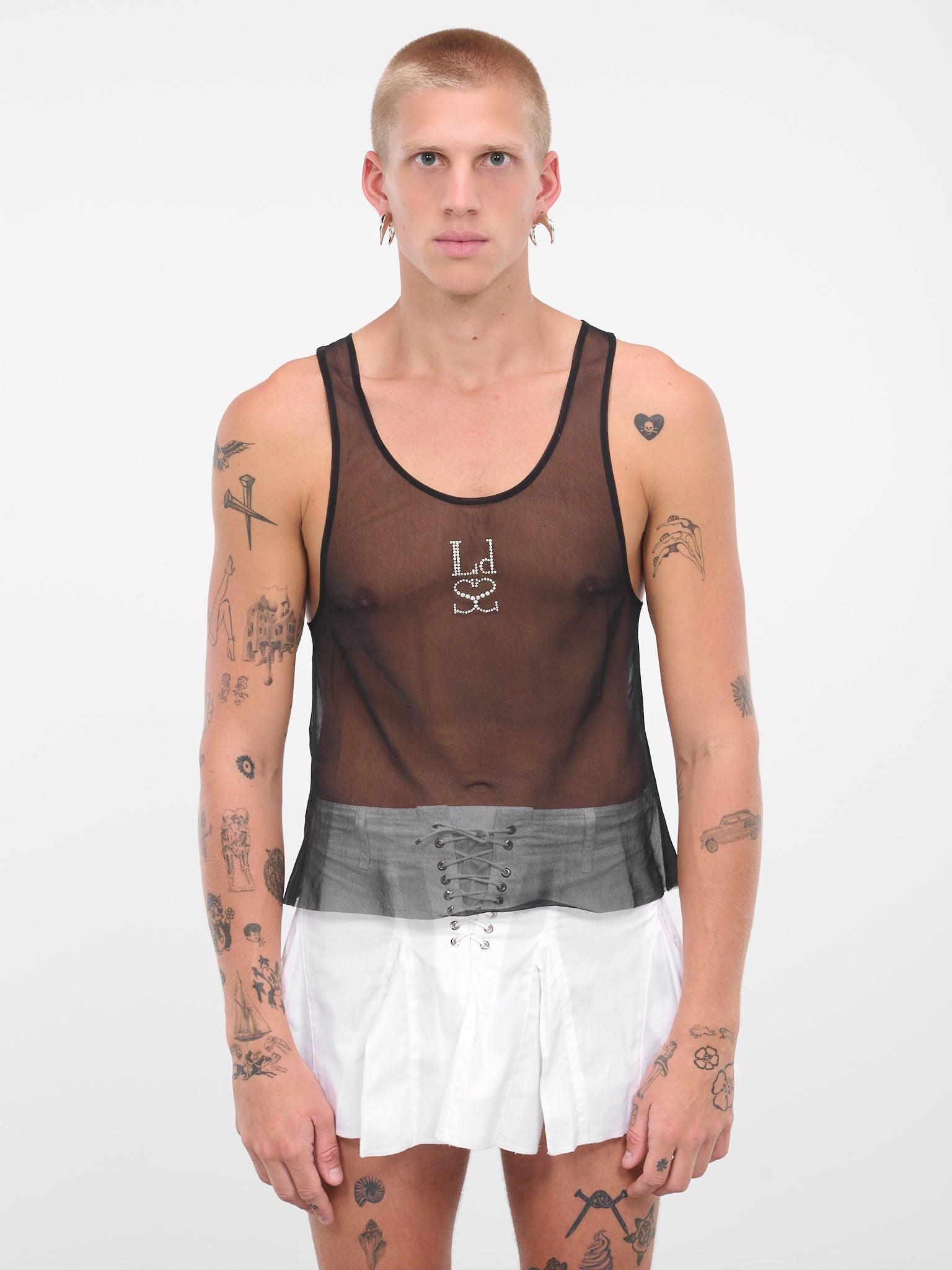 Ludovic de Saint Sernin Mesh Ldss Crystal Tank in Black for Men | Lyst