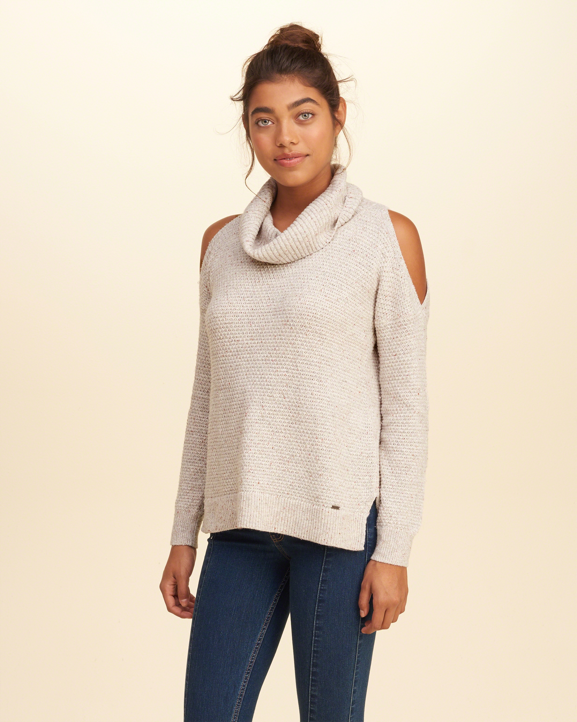 Hollister cold shoulder sweater store