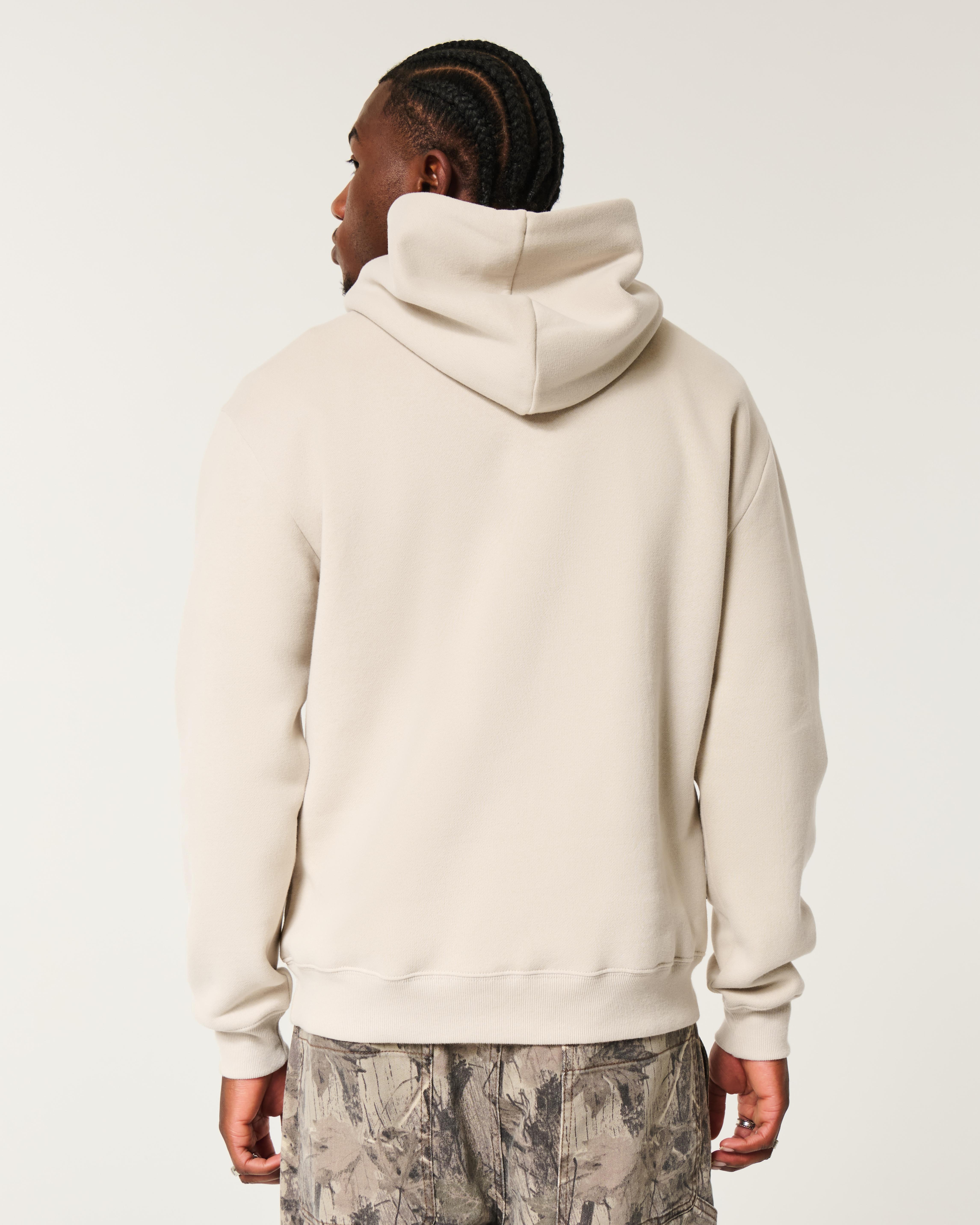Hollister Relaxed Logo Hoodie in Natural for Men Lyst UK
