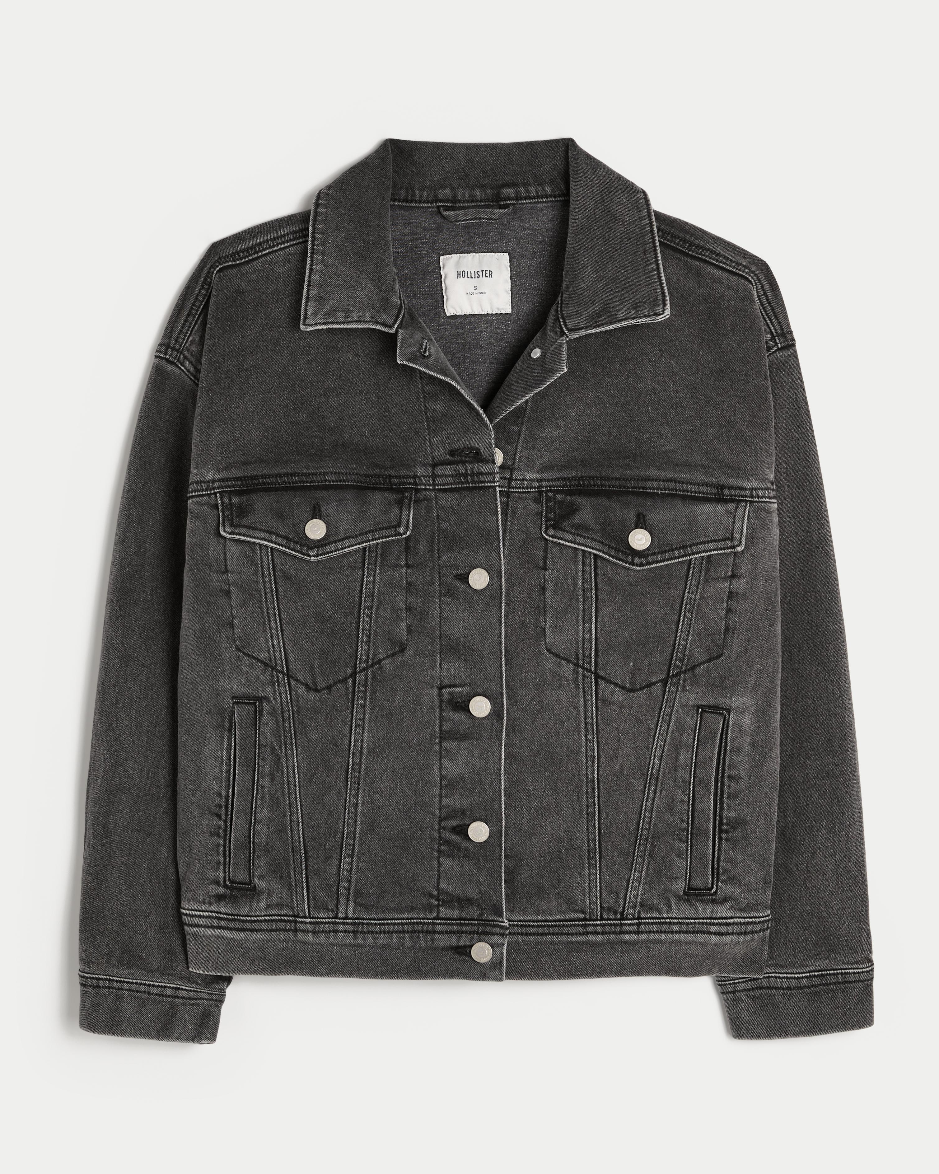 Hollister Denim Jacket in Black Lyst UK