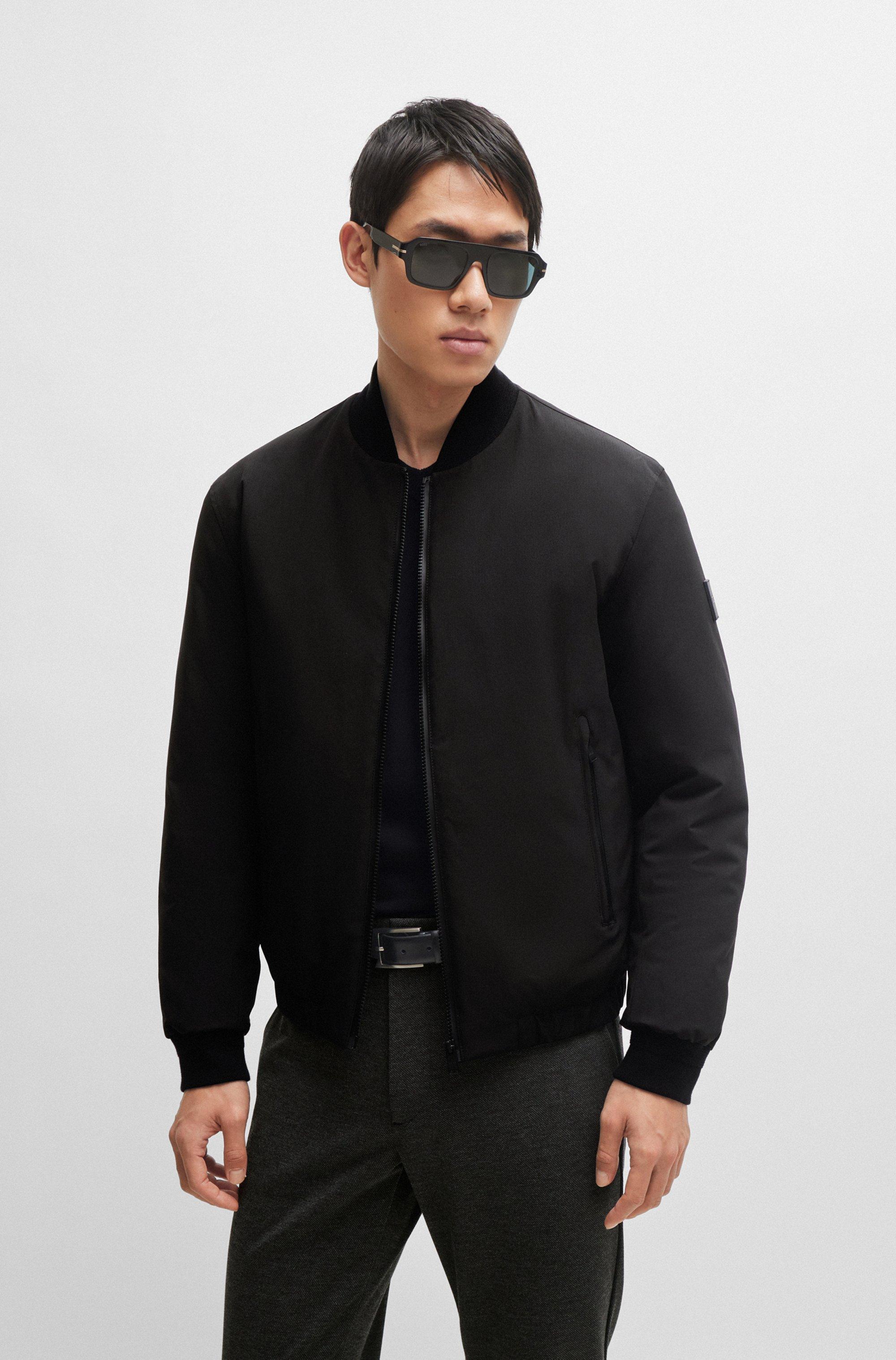 BOSS Regular-fit Jacket In Bi-stretch Fabric in Black for Men | Lyst