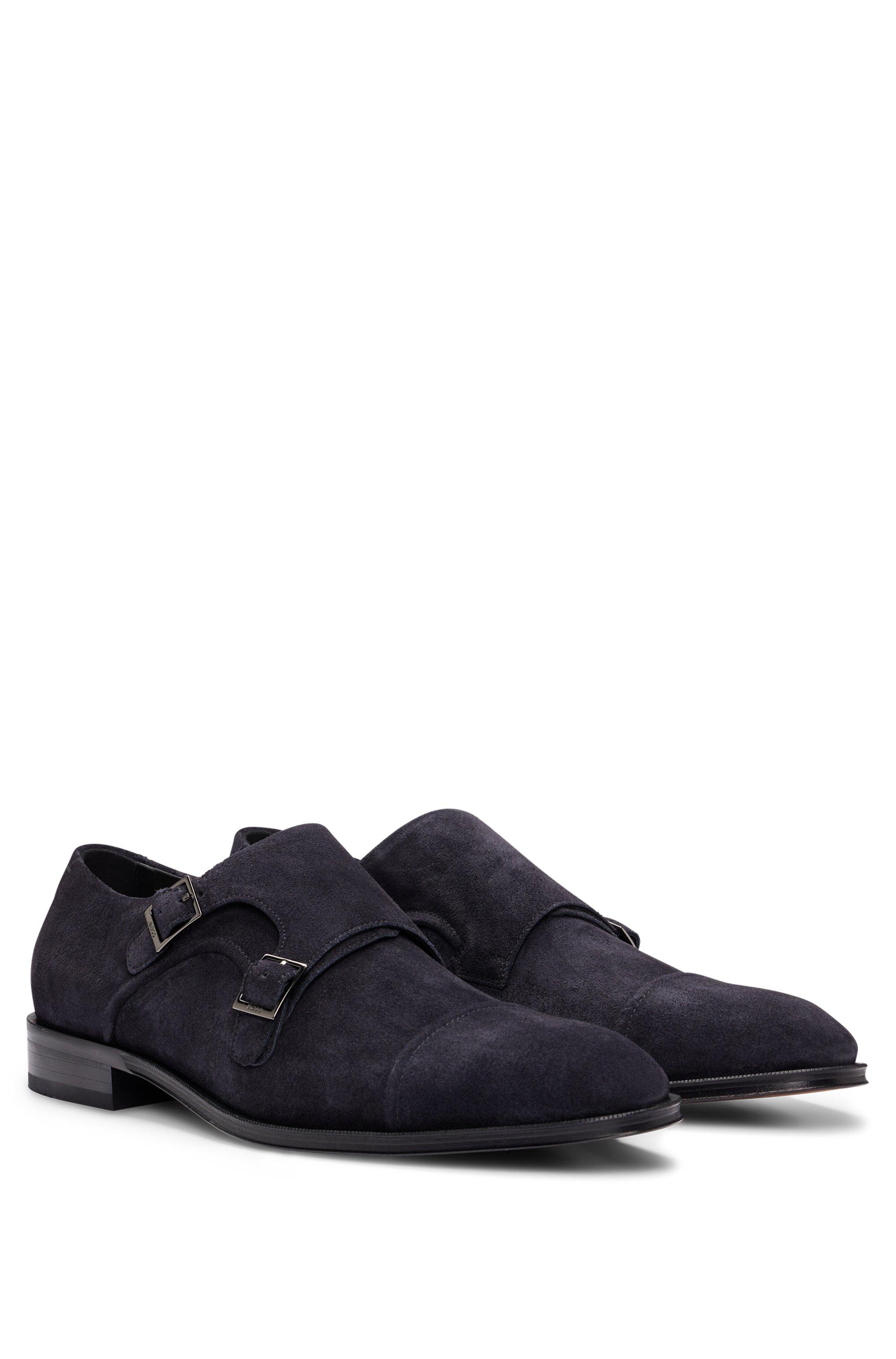BOSS by HUGO BOSS Suede Shoes With Double-monk Strap And Cap Toe in ...