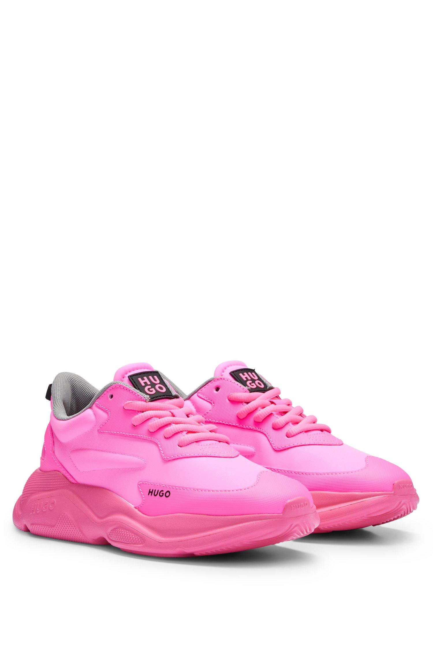 HUGO Running-style Hybrid Trainers With Logo Details in Pink | Lyst UK