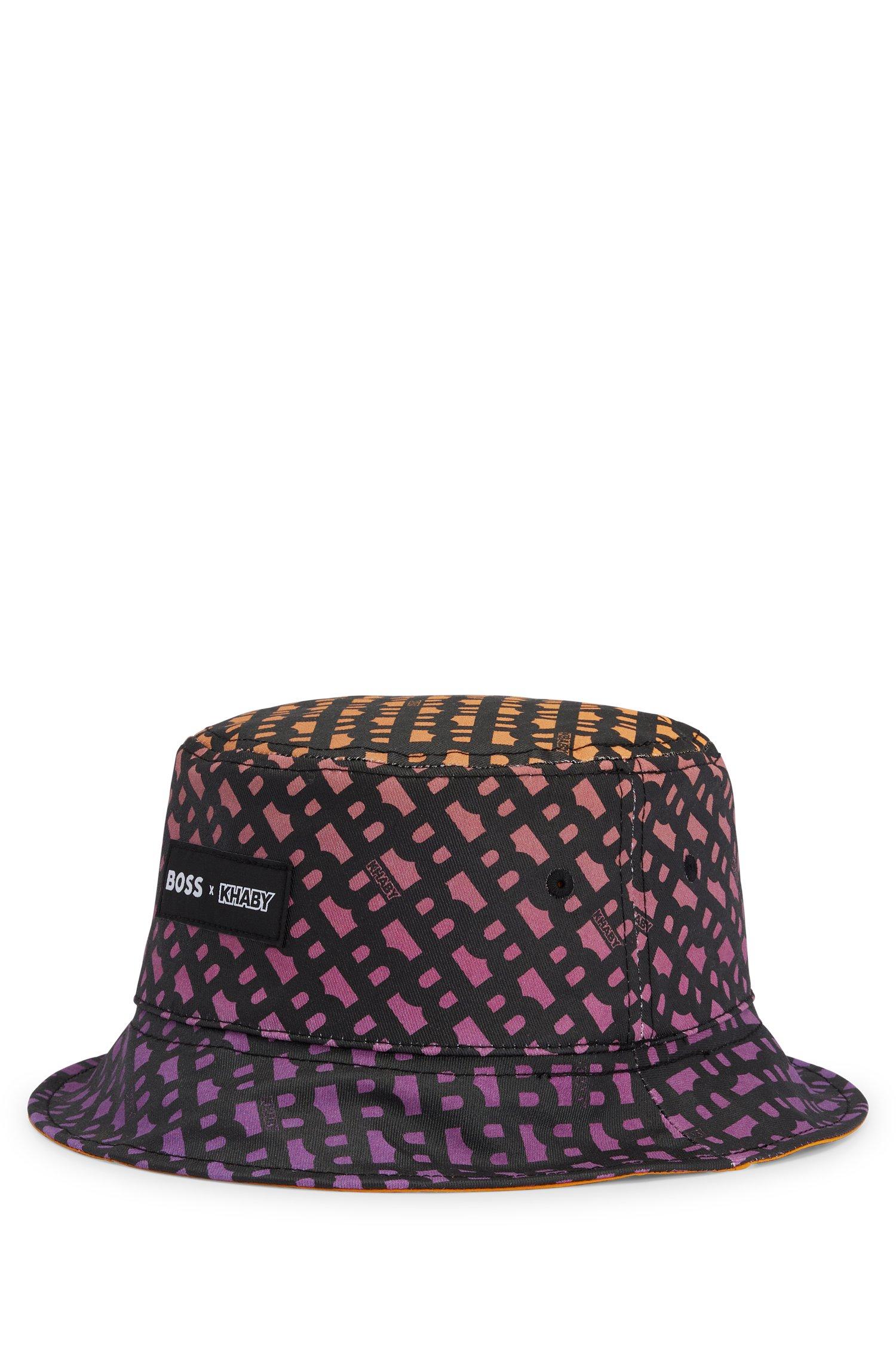 BOSS X Khaby Reversible Bucket Hat With All-over Monograms in White for ...
