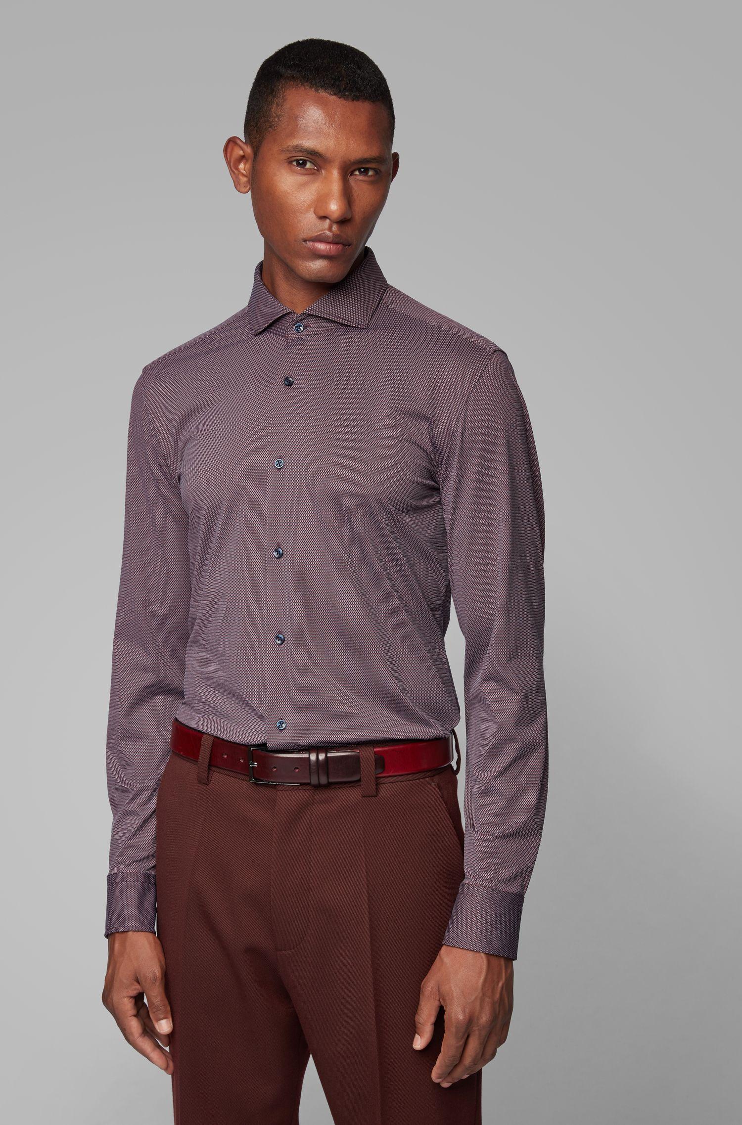 BOSS Synthetic Men's Micro-pattern Slim-fit Performance Sport Shirt in ...