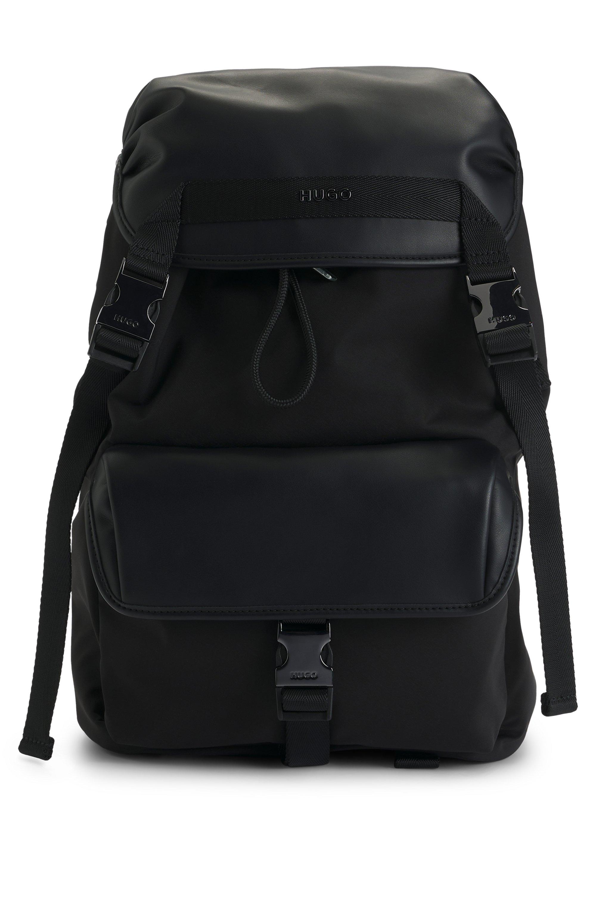 HUGO Backpack With Adjustable And Detachable Shoulder Straps in Black ...