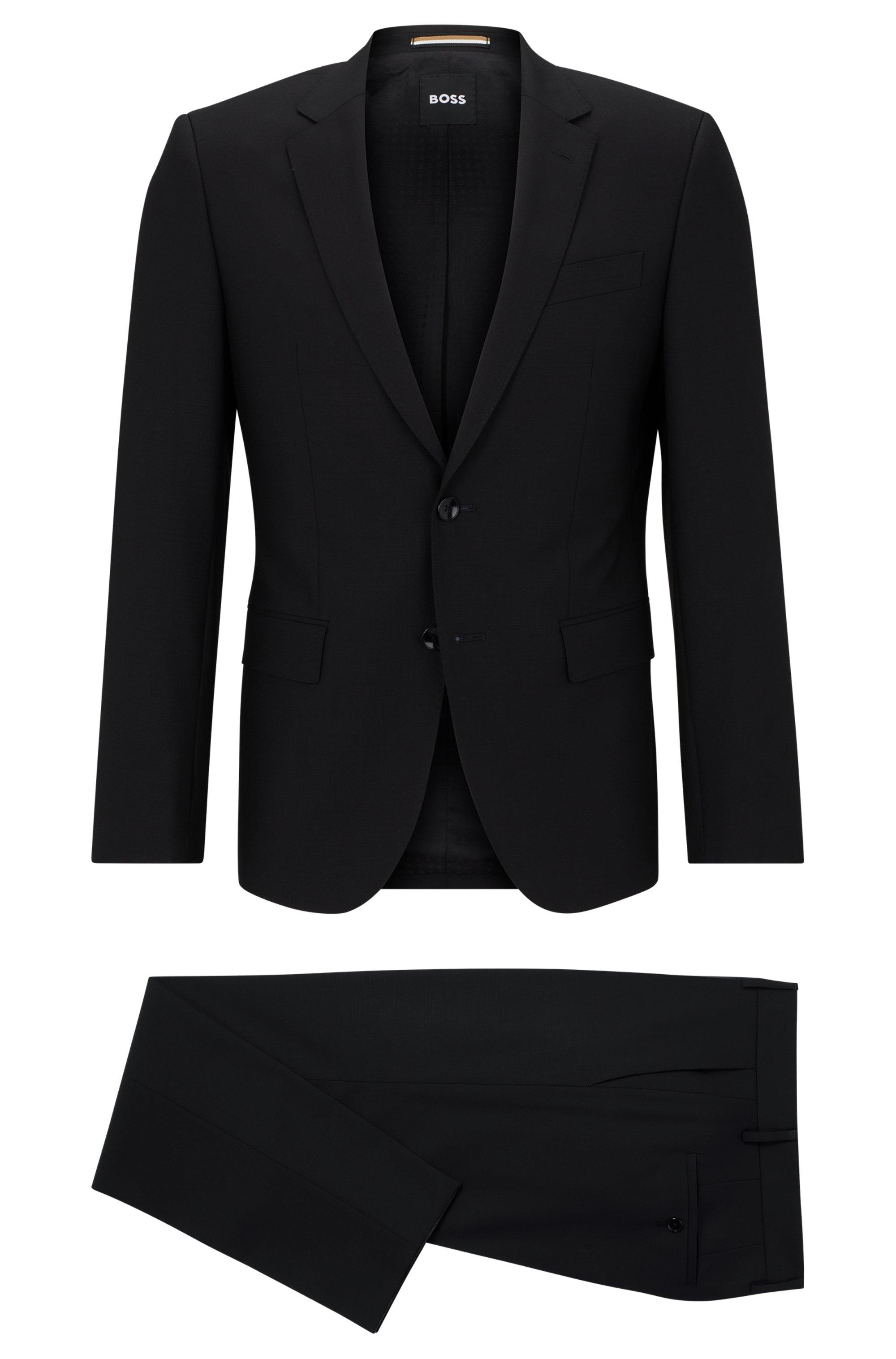 BOSS by HUGO BOSS Slim-fit Pak Van Scheerwol Met Stretch in het Zwart ...