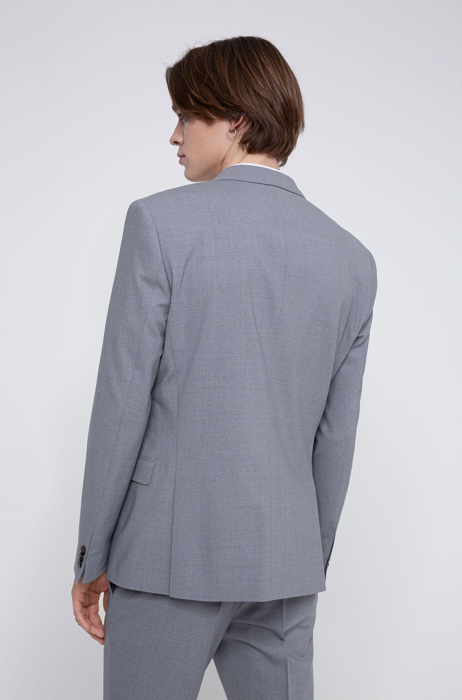 BOSS by Hugo Boss Extra Slim Fit Jacket In A Virgin Wool Blend in Light ... BOSS by Hugo Boss Extra Slim Fit Jacket In A Virgin Wool Blend in Light ...