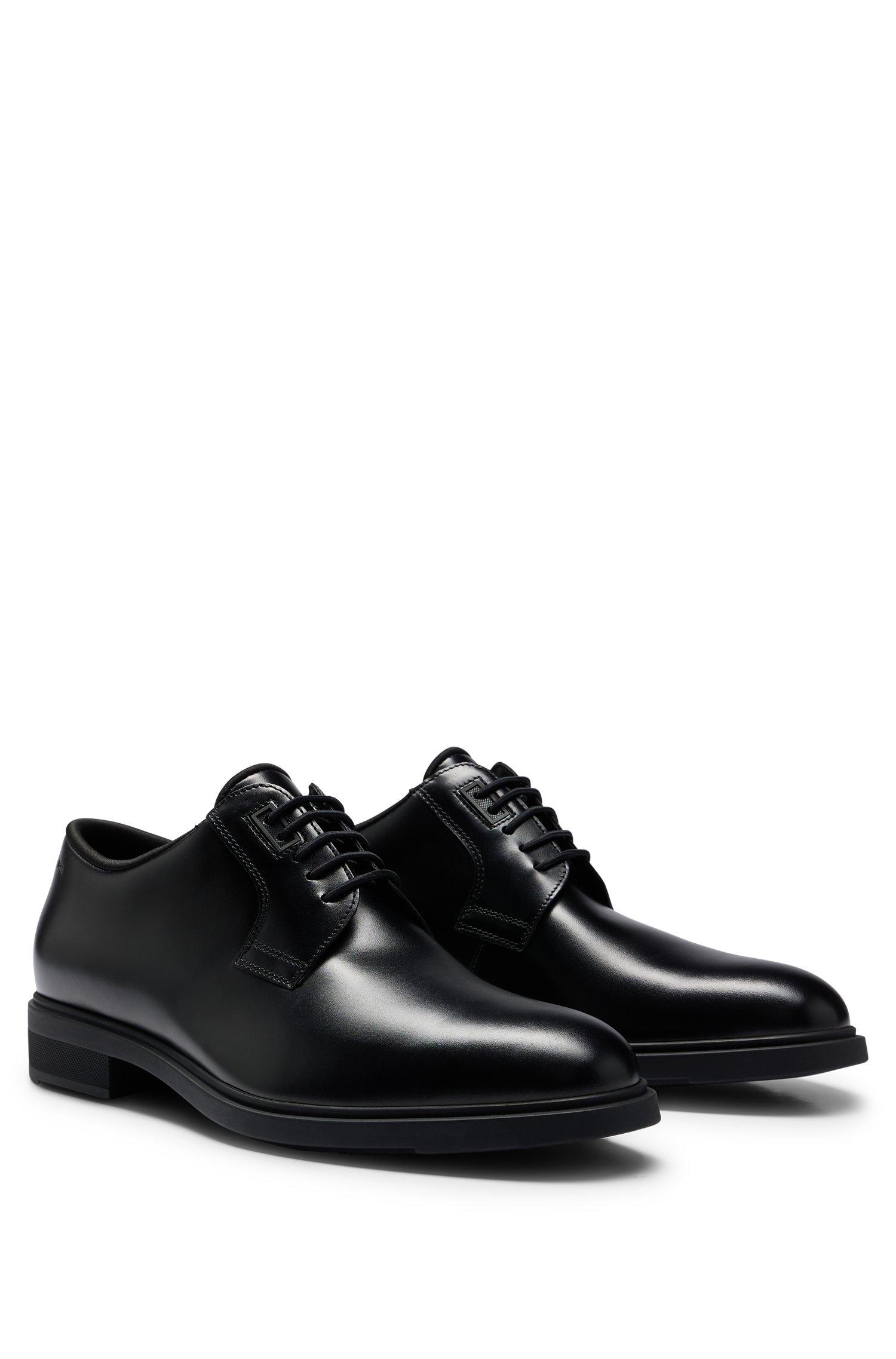 BOSS by HUGO BOSS Leather Derby Shoes With Rubber Outsole in Black for ...