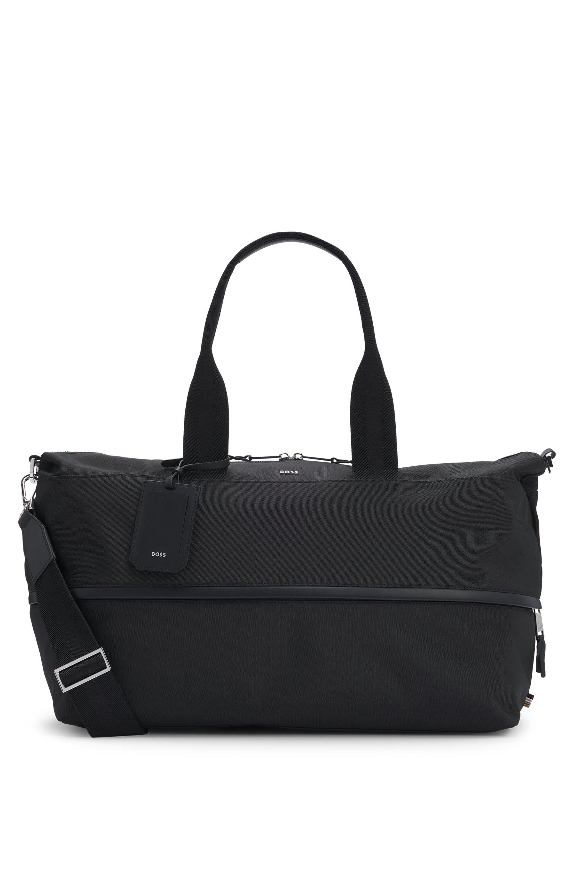 BOSS Expandable Holdall With Signature Trims in Black for Men | Lyst