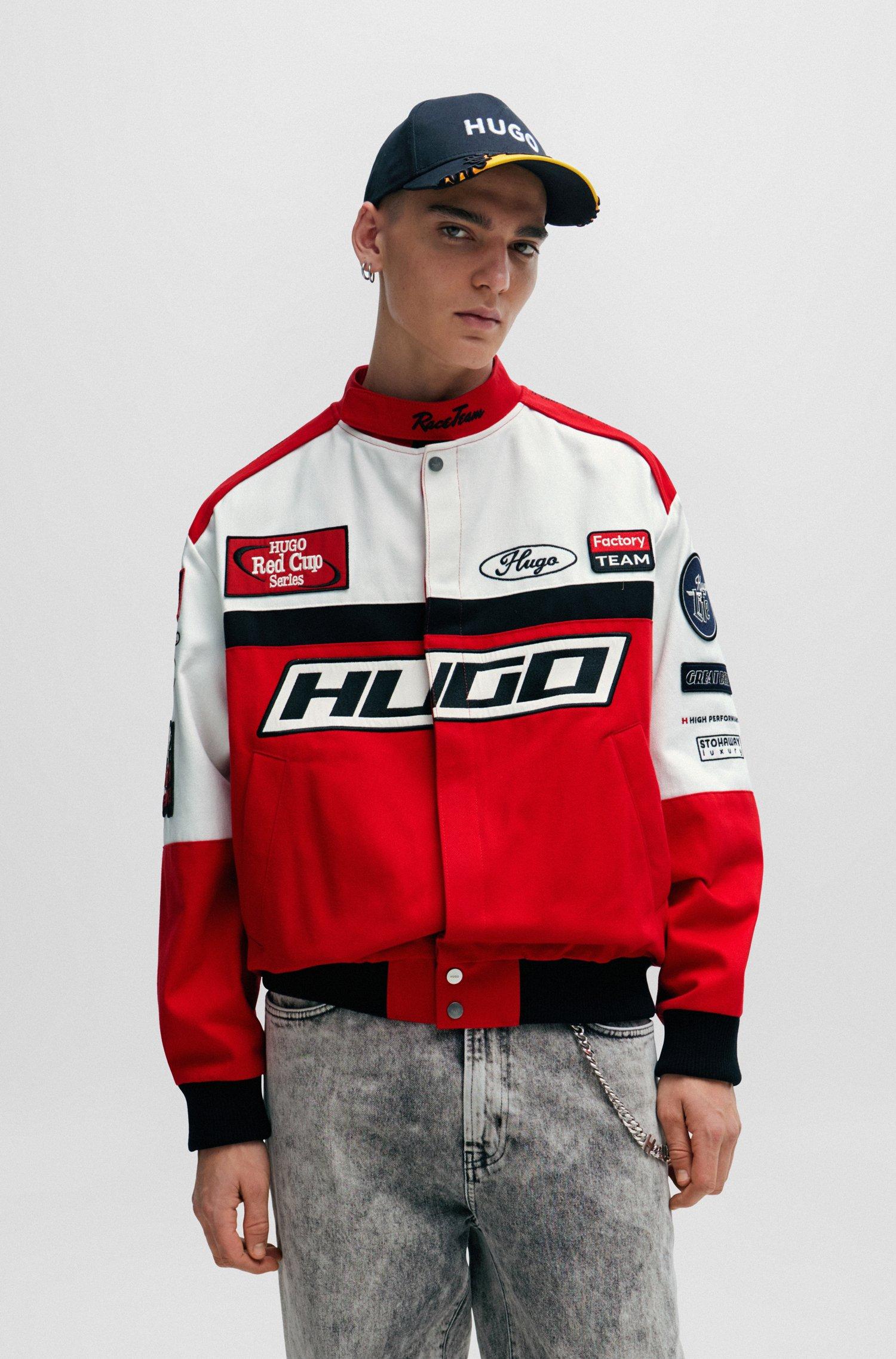 BOSS by HUGO BOSS Colour-blocked Regular-fit Jacket With Racing ...