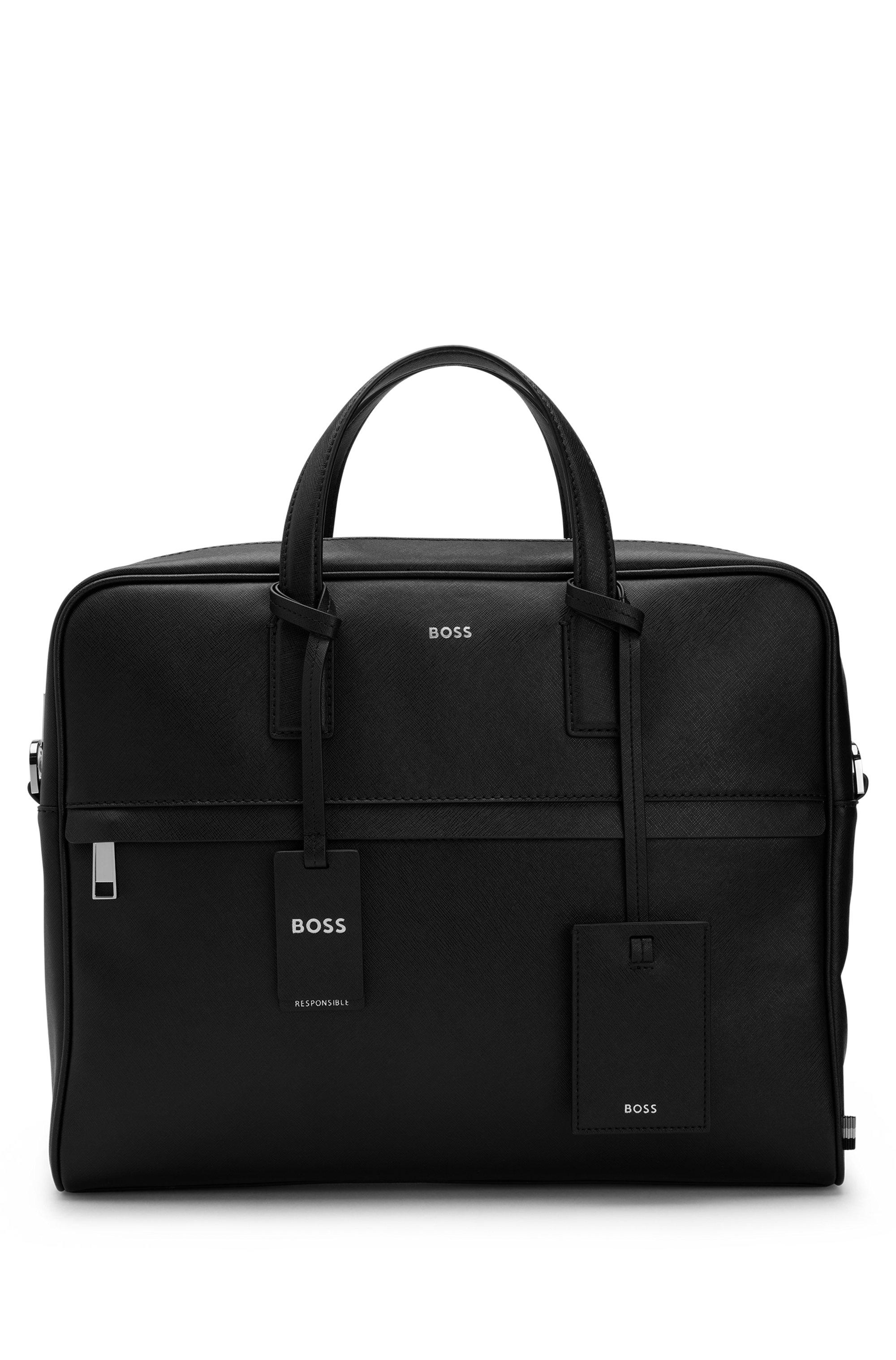 BOSS Structured Document Case With Logo Lettering in Black for Men | Lyst