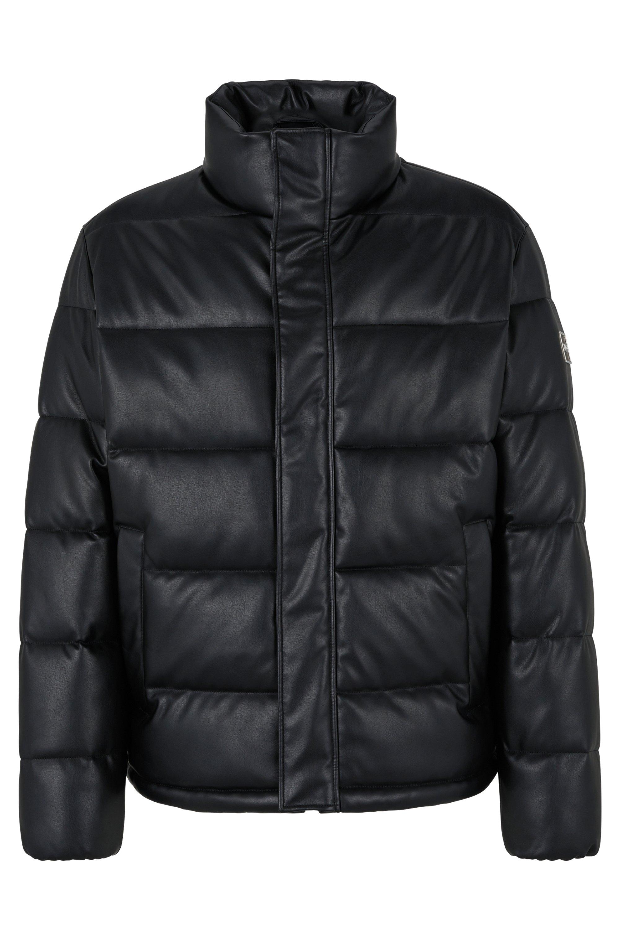BOSS by HUGO BOSS Gewatteerde Jas Van Imitatieleer Met Capuchon En ... BOSS by HUGO BOSS Gewatteerde Jas Van Imitatieleer Met Capuchon En ...