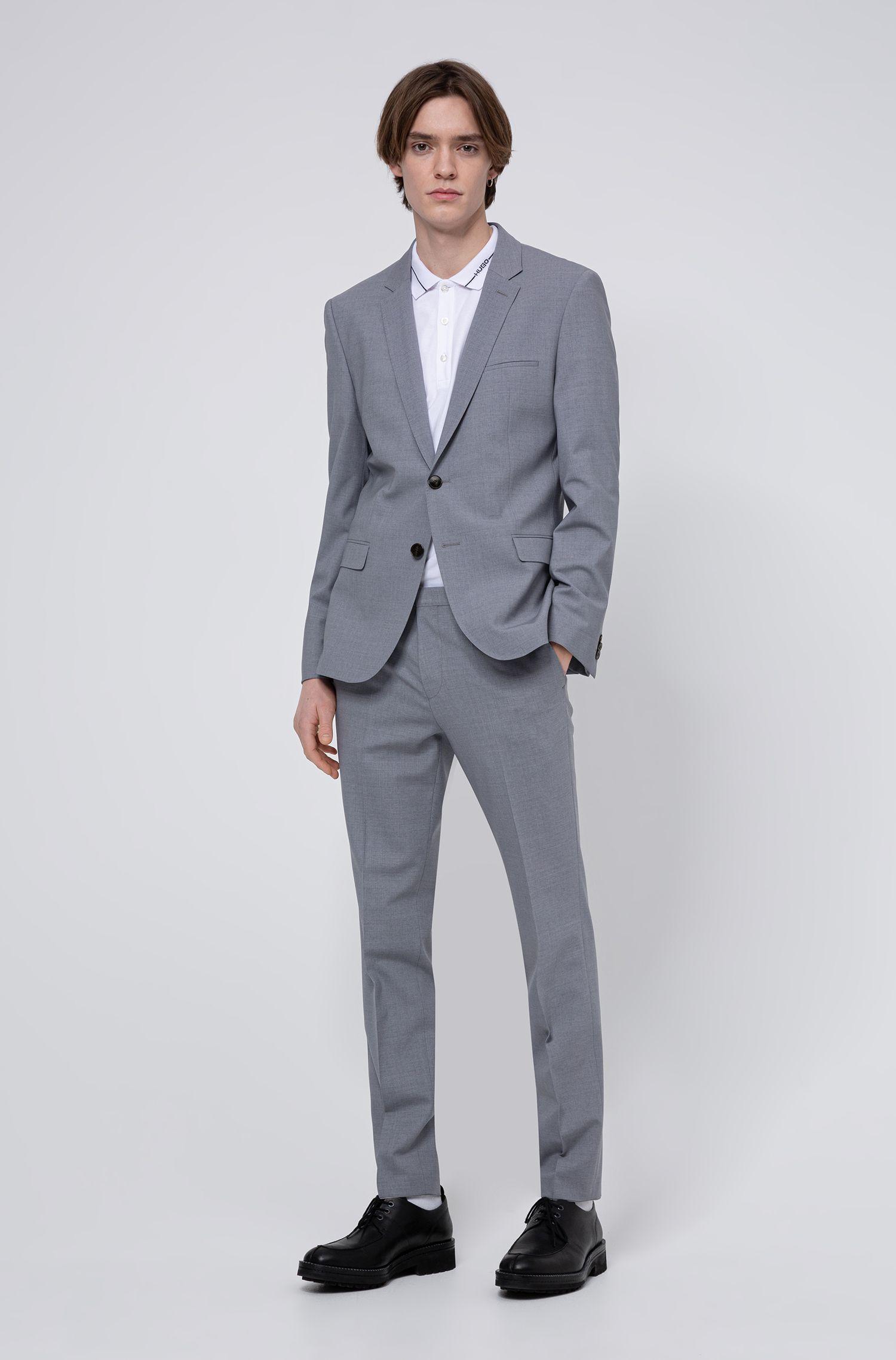 BOSS by Hugo Boss Extra Slim Fit Jacket In A Virgin Wool Blend in Light ... BOSS by Hugo Boss Extra Slim Fit Jacket In A Virgin Wool Blend in Light ...