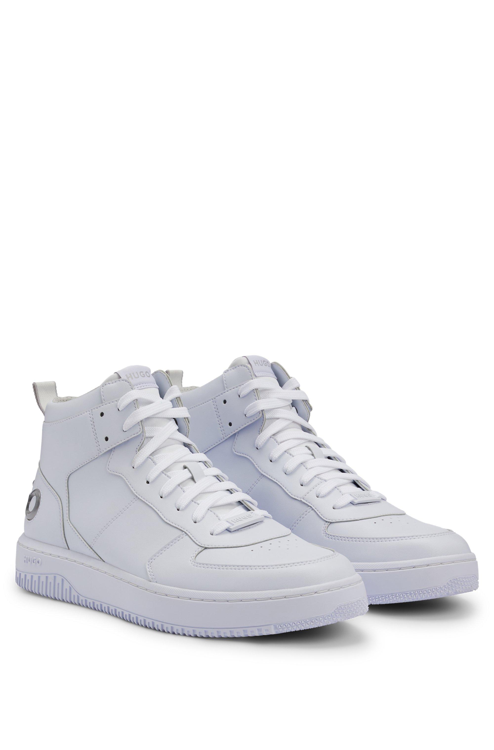 HUGO High-top Trainers With Bubble Branding in White for Men | Lyst