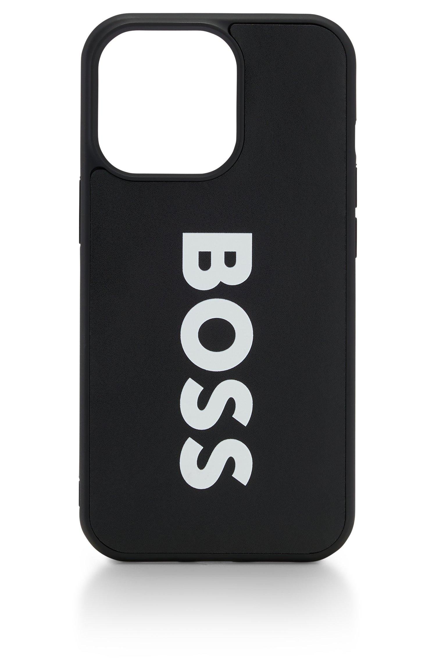 BOSS by HUGO BOSS Leather-covered Iphone 13 Pro Case With Contrast Logo ...
