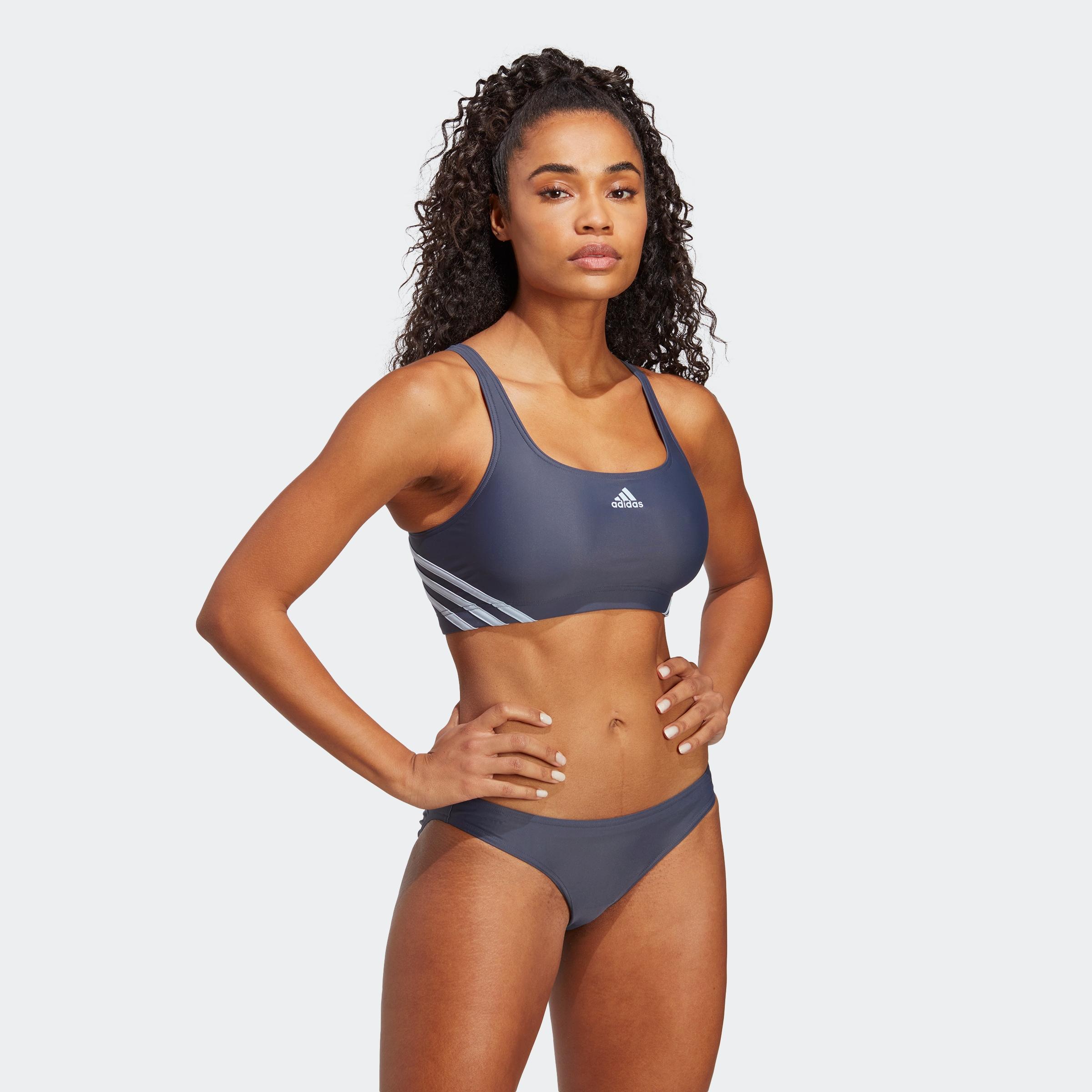 Adidas Originals Bustier Bikini 3streifen Bikini In Blau Lyst De
