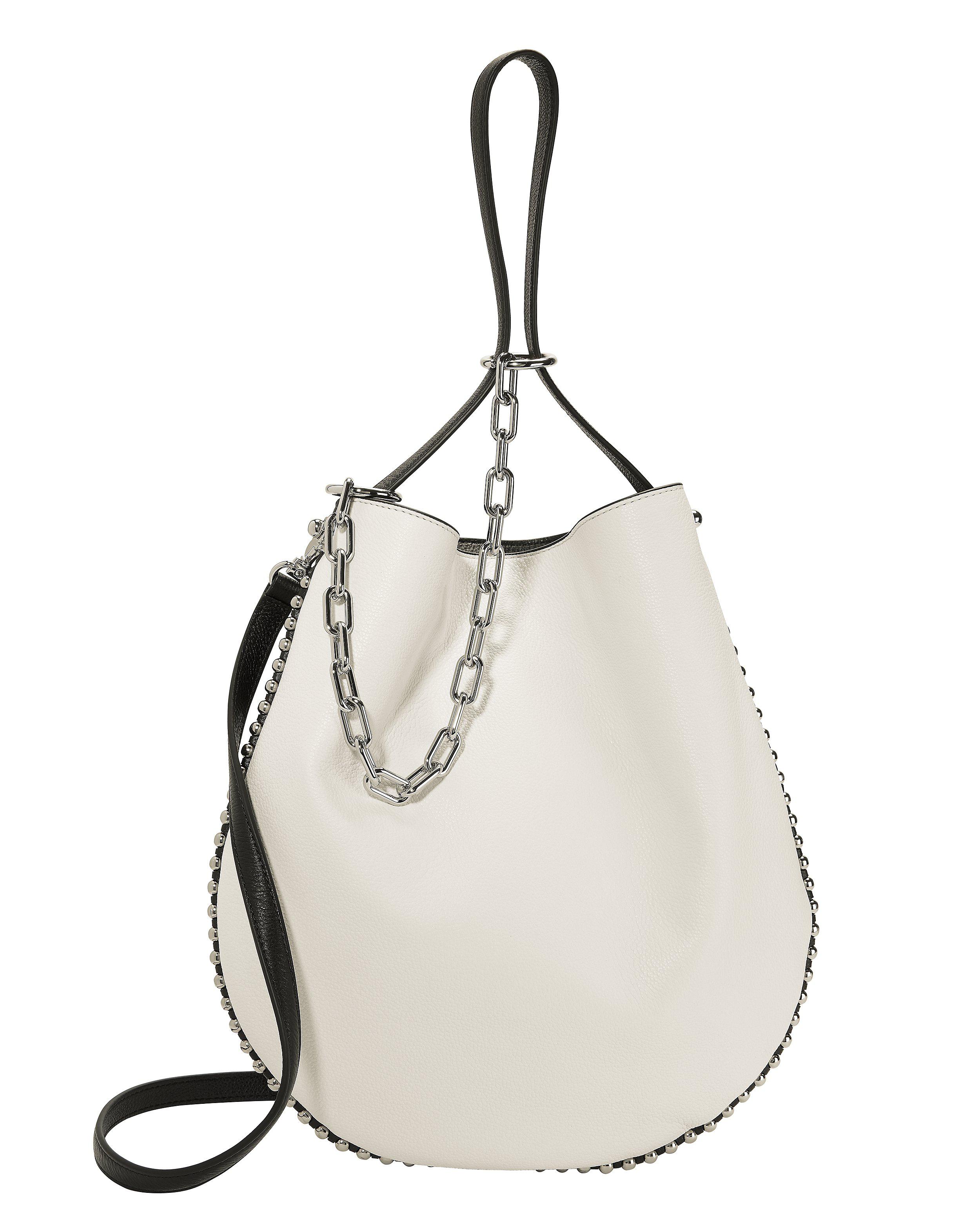 White Leather Hobo Crossbody Purse | IUCN Water